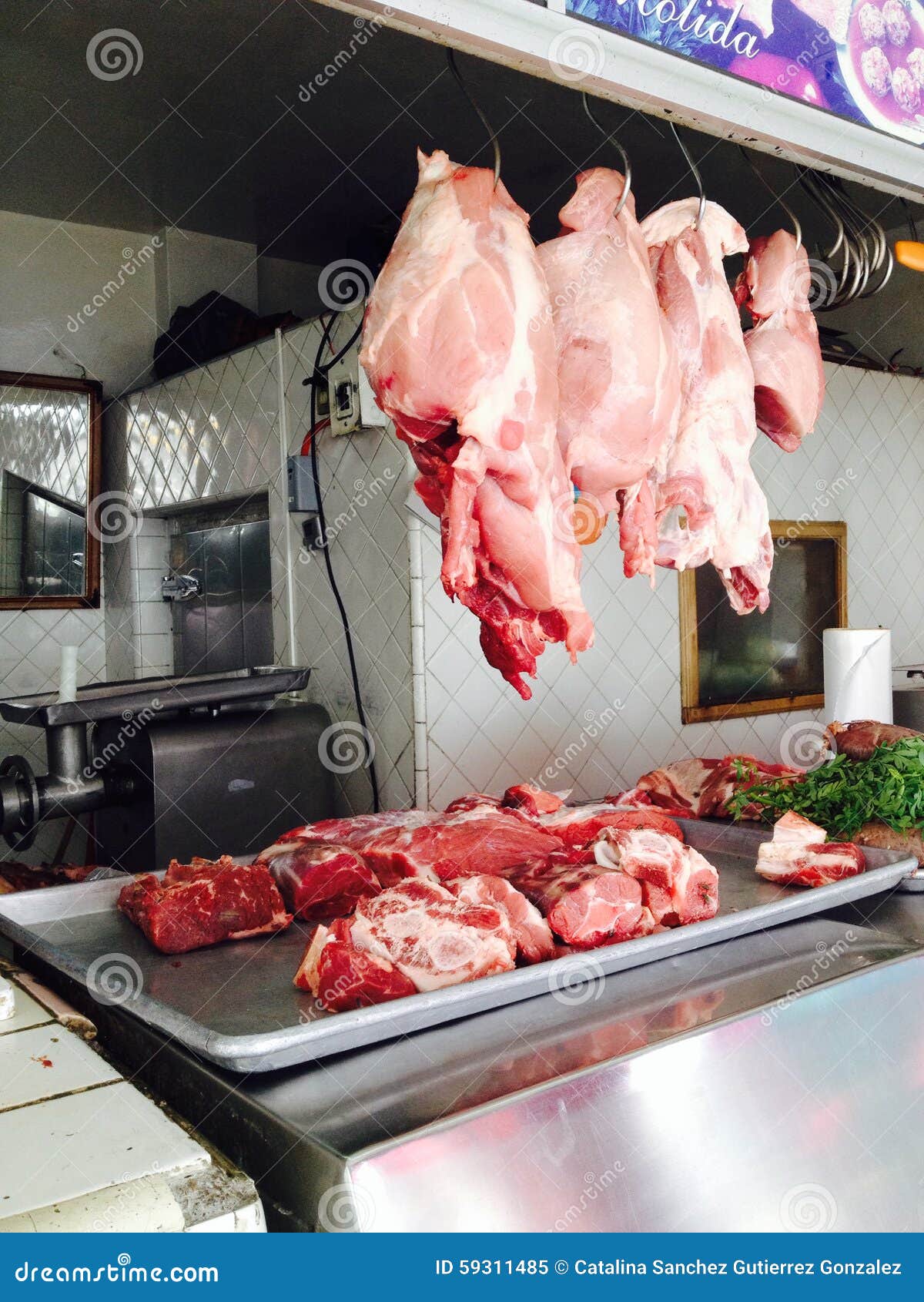 Market Butchershop editorial image. Image of beef, hanging - 59311485