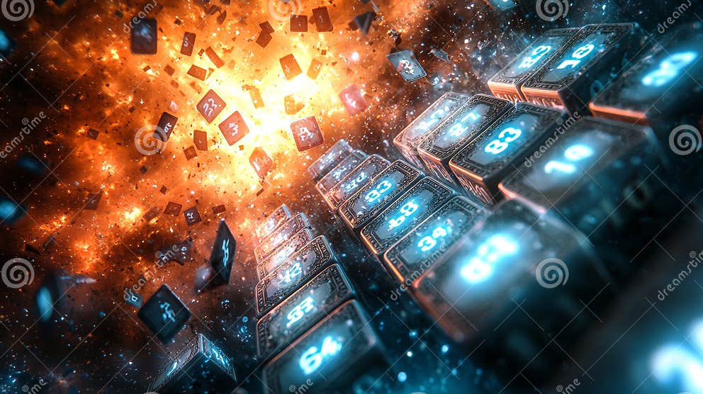 Market Collapse Visualized through Abstract Space Design Stock ...