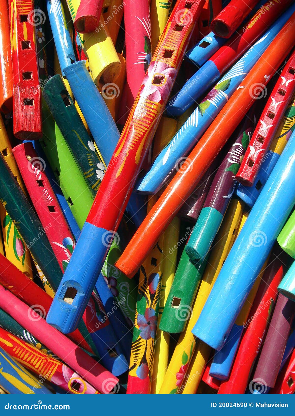 Market Colors in Mexico: Flutes Stock Photo - Image of pattern, vintage ...