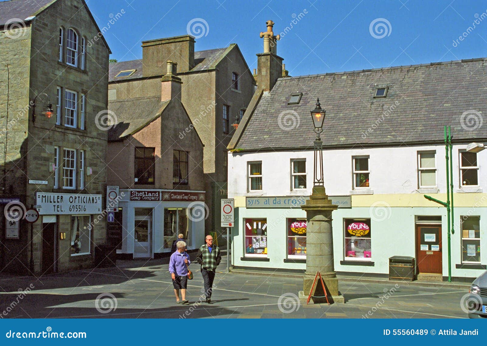 The Shetland UNESCO Global Geopark Sign At The Holmsgarth Ferry ...