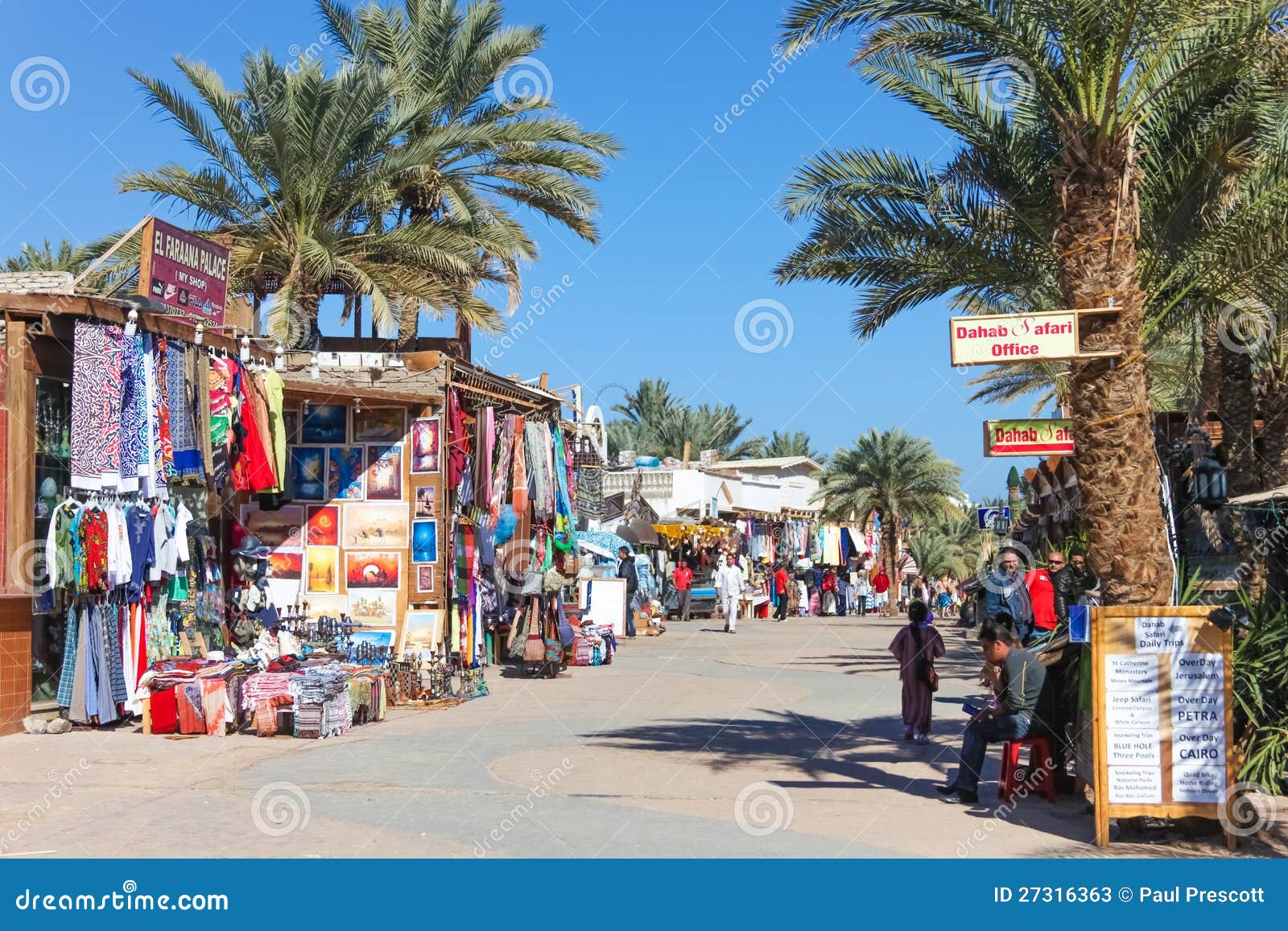 Market in Dahab, Egypt editorial stock photo. Image of construction ...