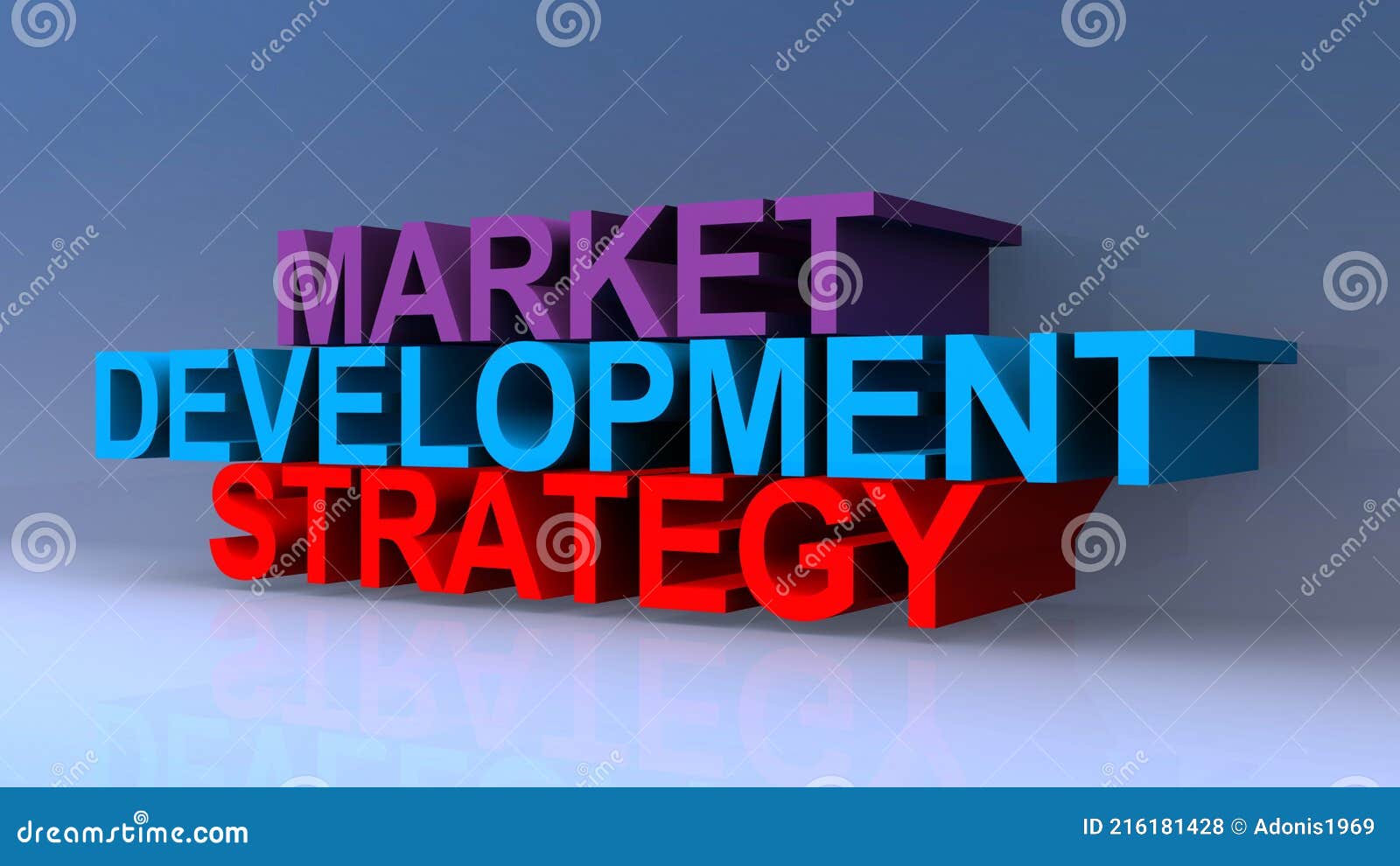 Market Development Strategy on Blue Stock Illustration - Illustration ...