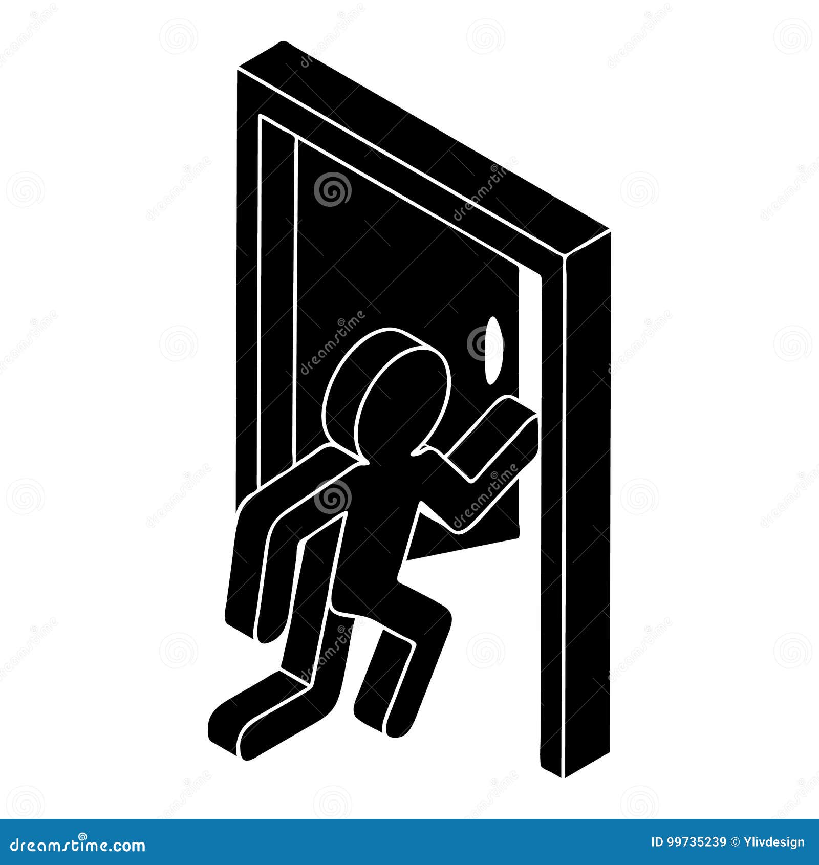 Market Exit Icon, Simple Style Stock Vector - Illustration of leave ...