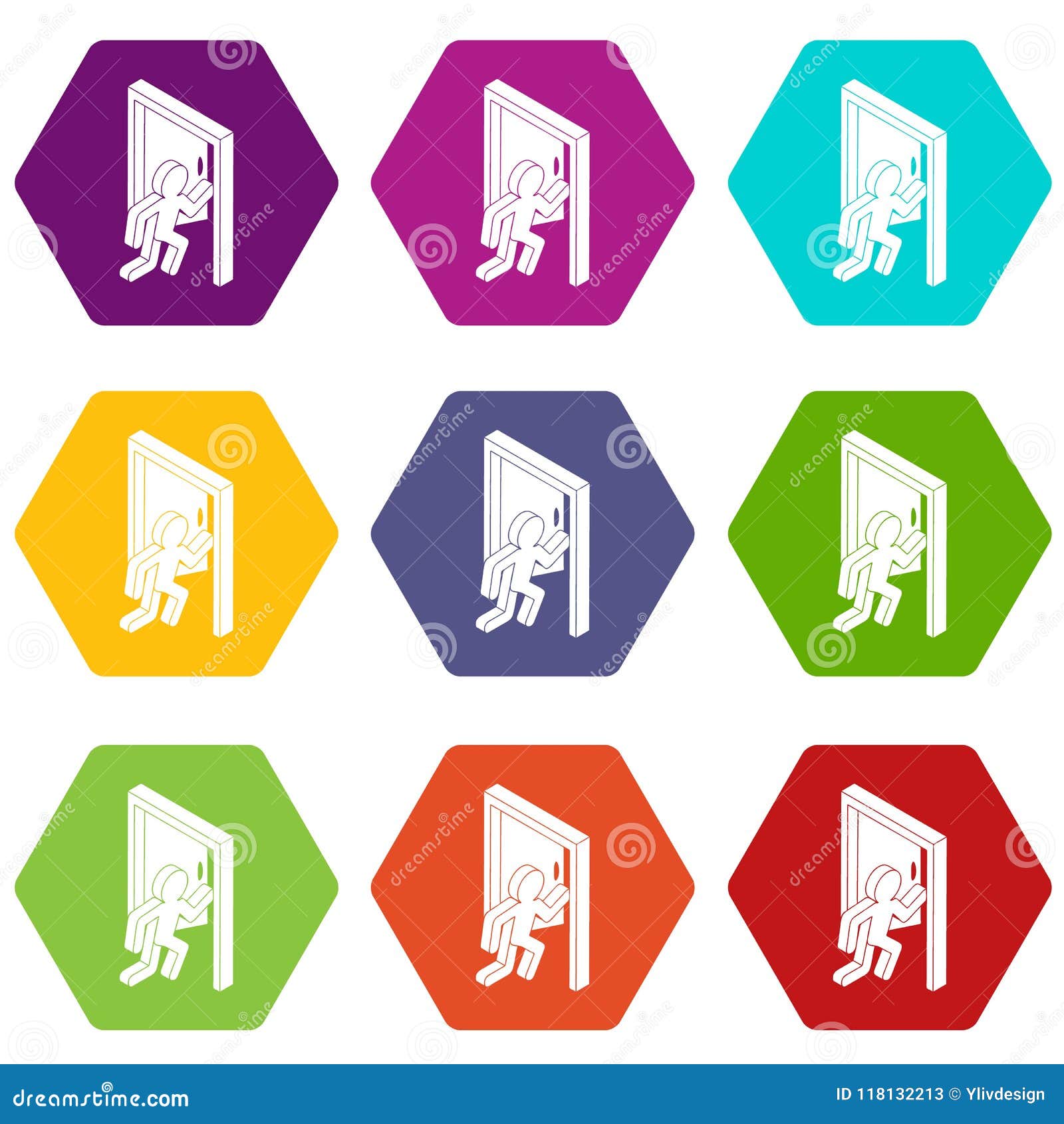 Market Exit Icons Set 9 Vector Stock Vector - Illustration of icon ...