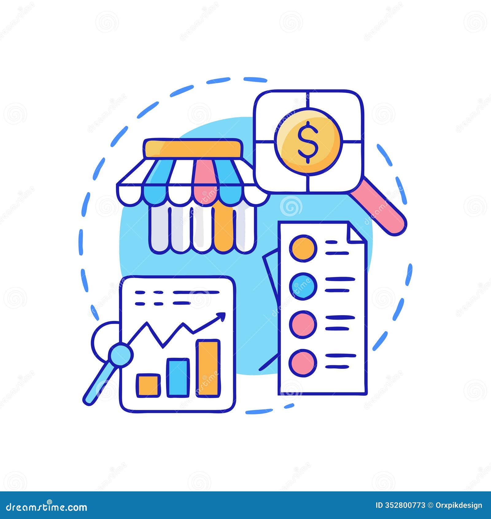Market Feasibility Study Icon for Analysis Stock Vector - Illustration ...
