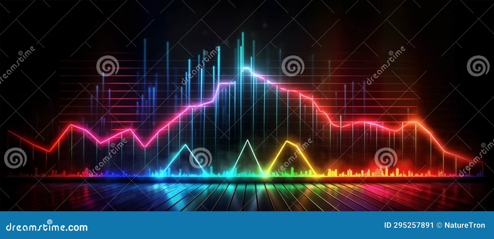 Market Graph on Black Market Chart Market Graph Stock Illustration ...