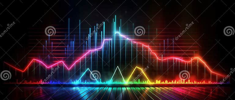 Market Graph on Black Market Chart Market Graph Stock Illustration ...