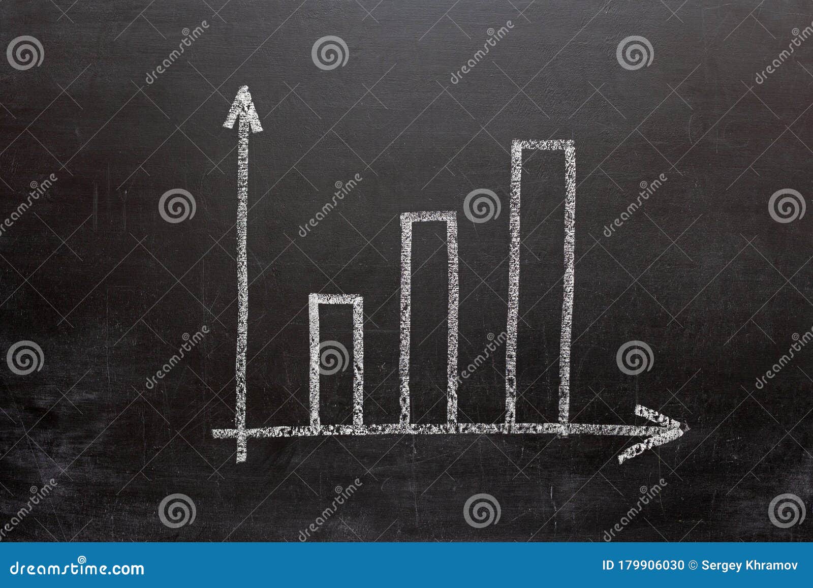Market Growth Chart on Chalkboard Stock Photo - Image of business ...