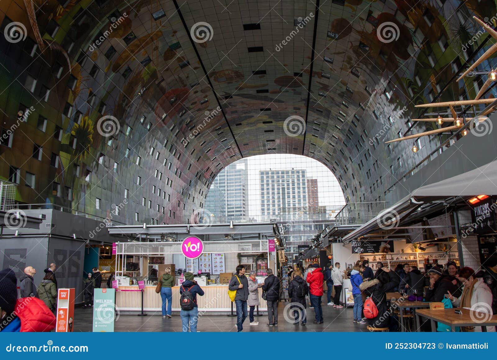 Market Hall of Rotterdam. View from the Inside Editorial Stock Photo ...
