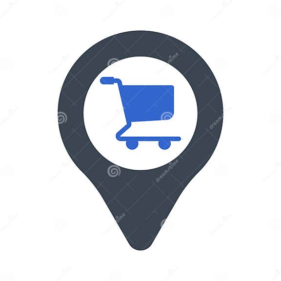 Market location icon stock vector. Illustration of symbol - 201138150