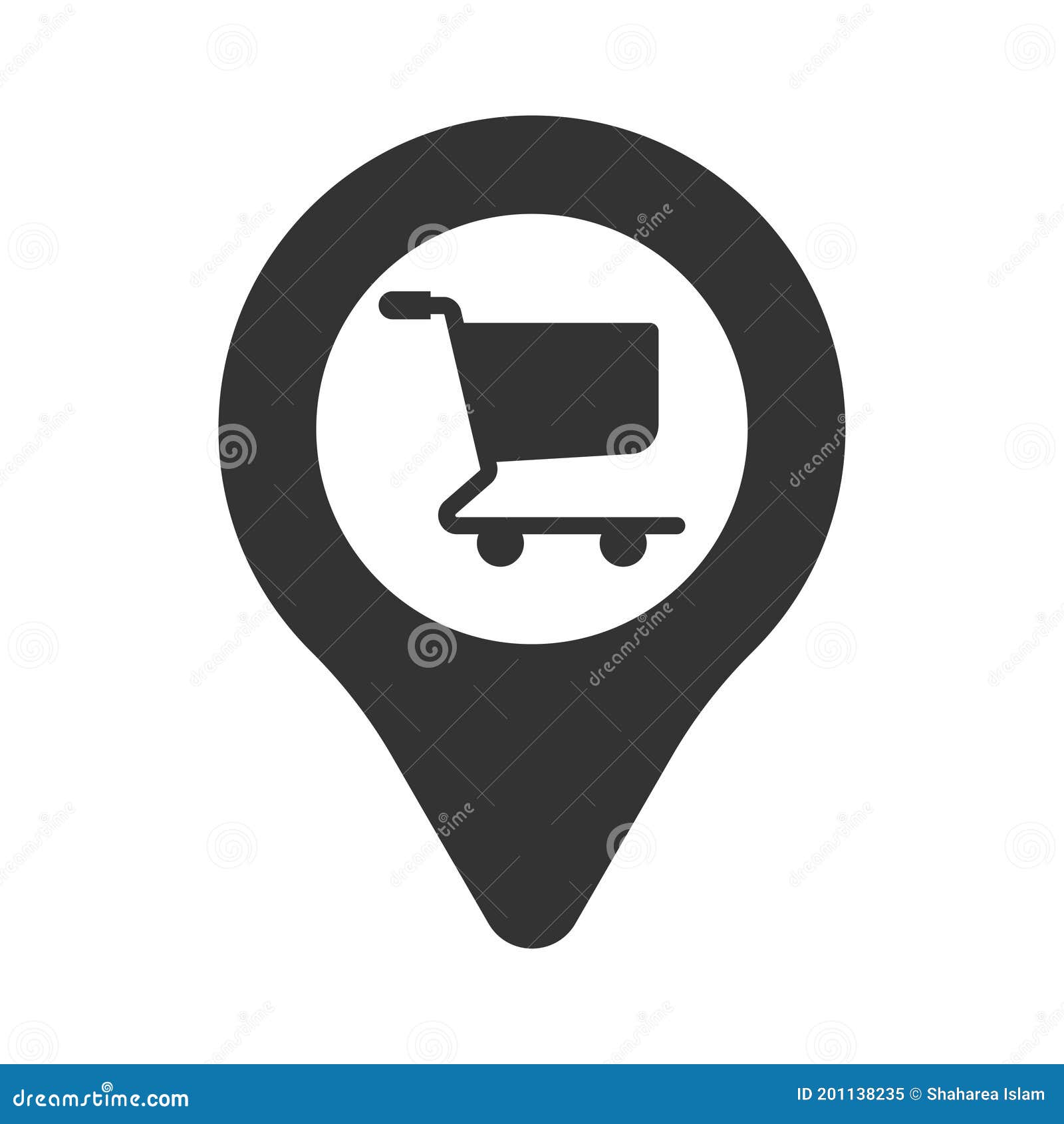 Market location icon stock vector. Illustration of tracking - 201138235