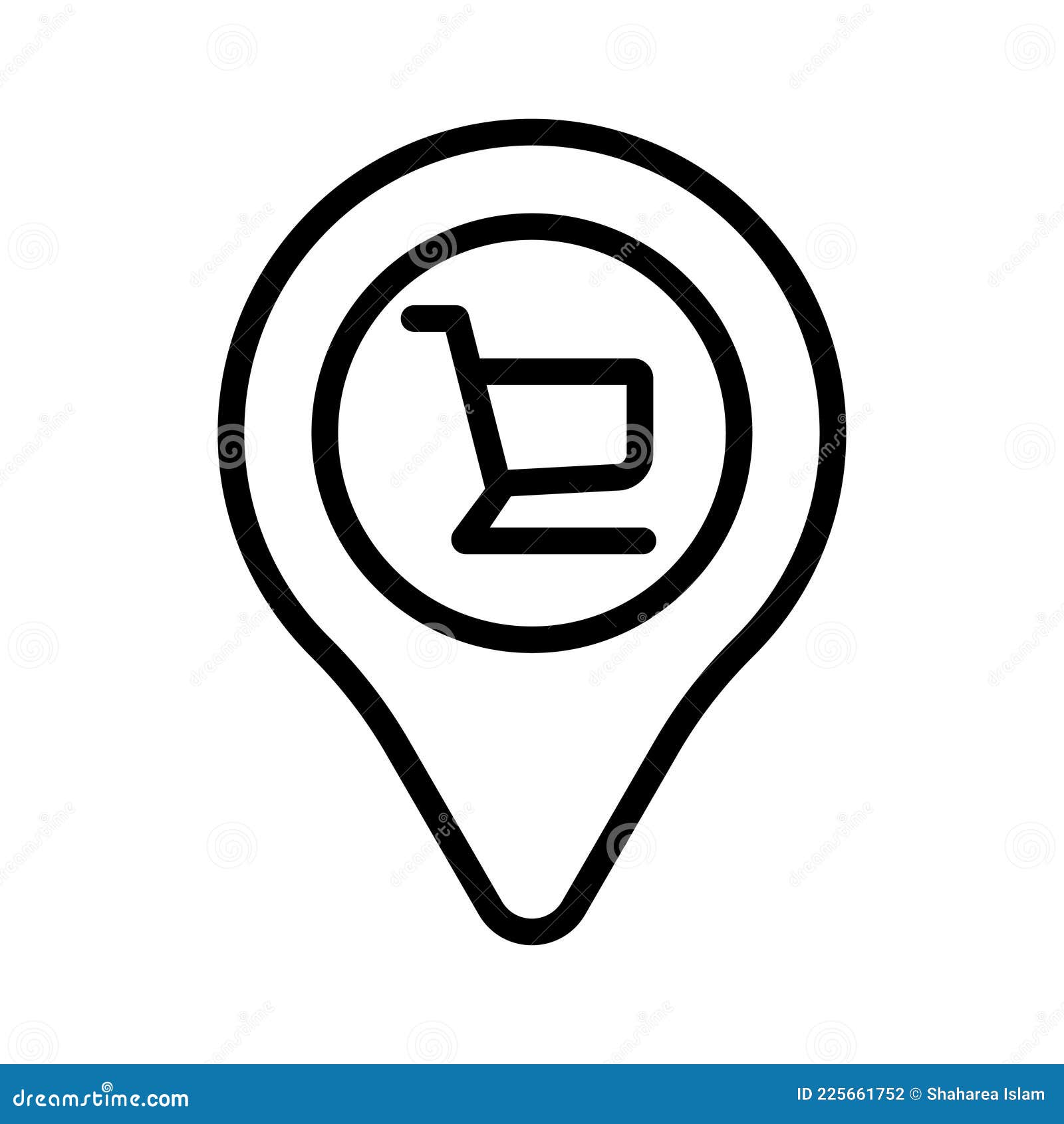 Market location icon stock vector. Illustration of vector - 225661752
