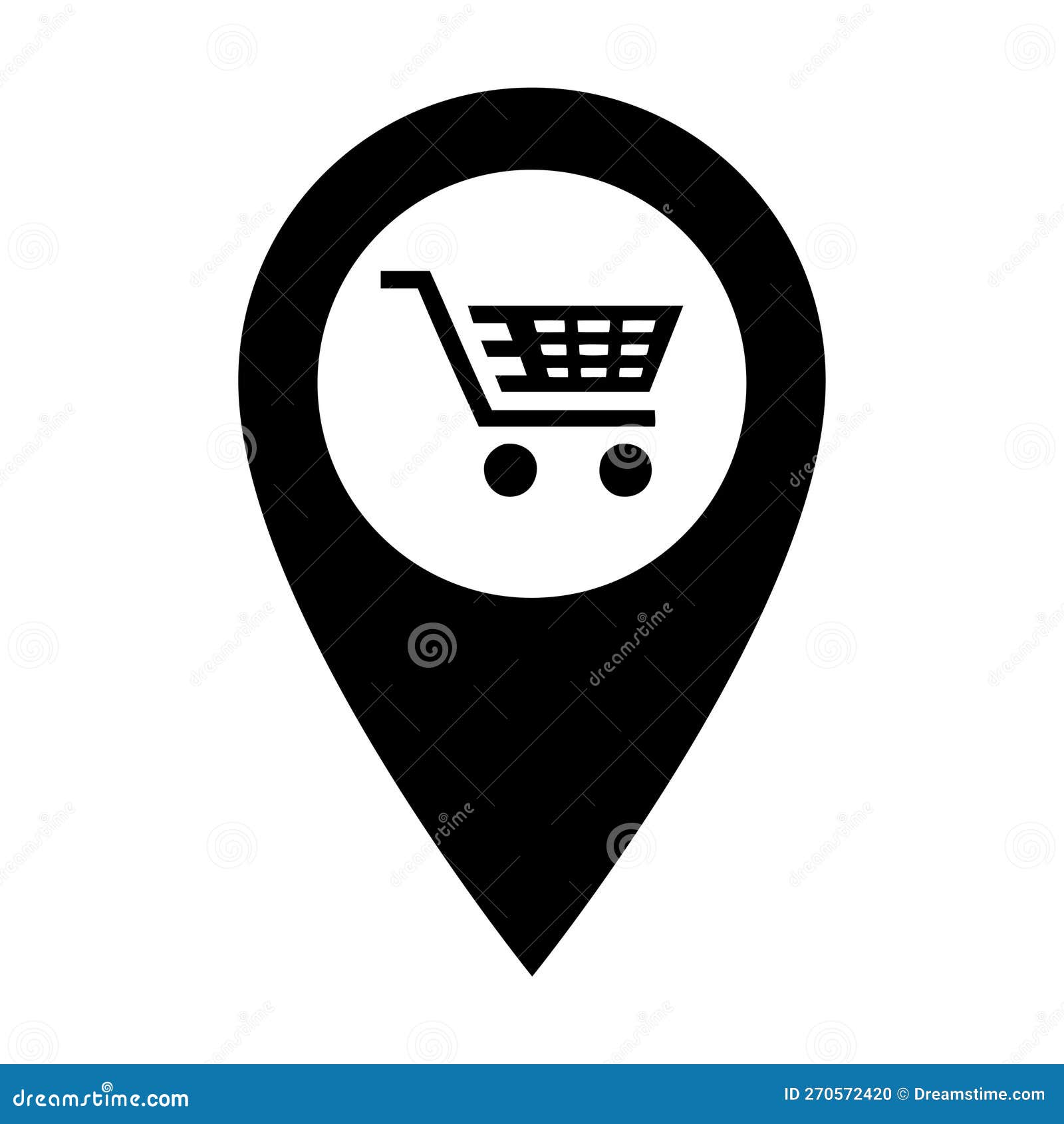Market Location Icon stock vector. Illustration of market - 270572420