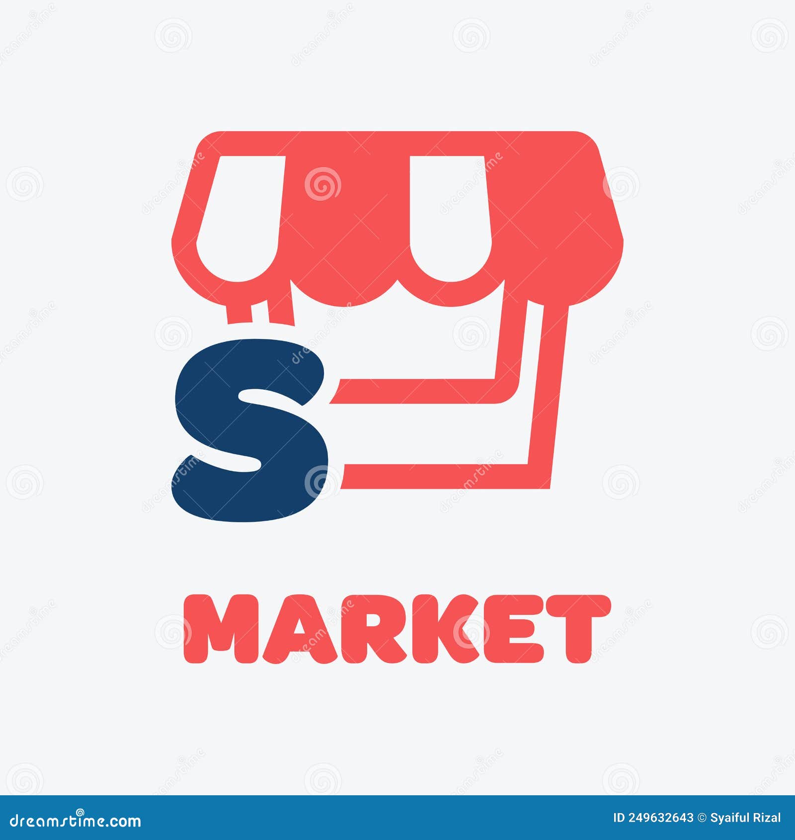 Cropped Market Logo with Letter S Stock Illustration - Illustration of ...