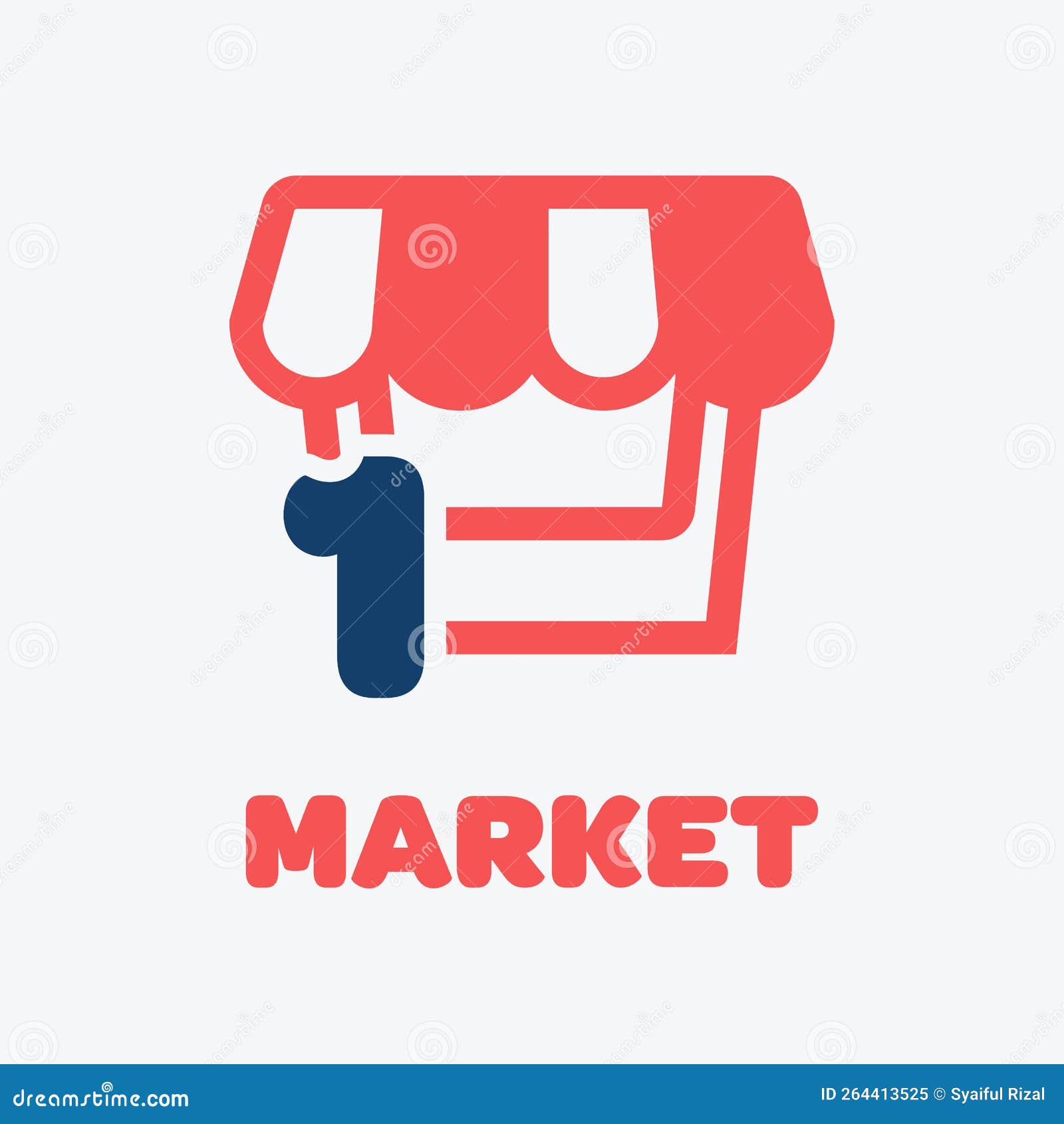 Market Logo One stock illustration. Illustration of sign - 264413525