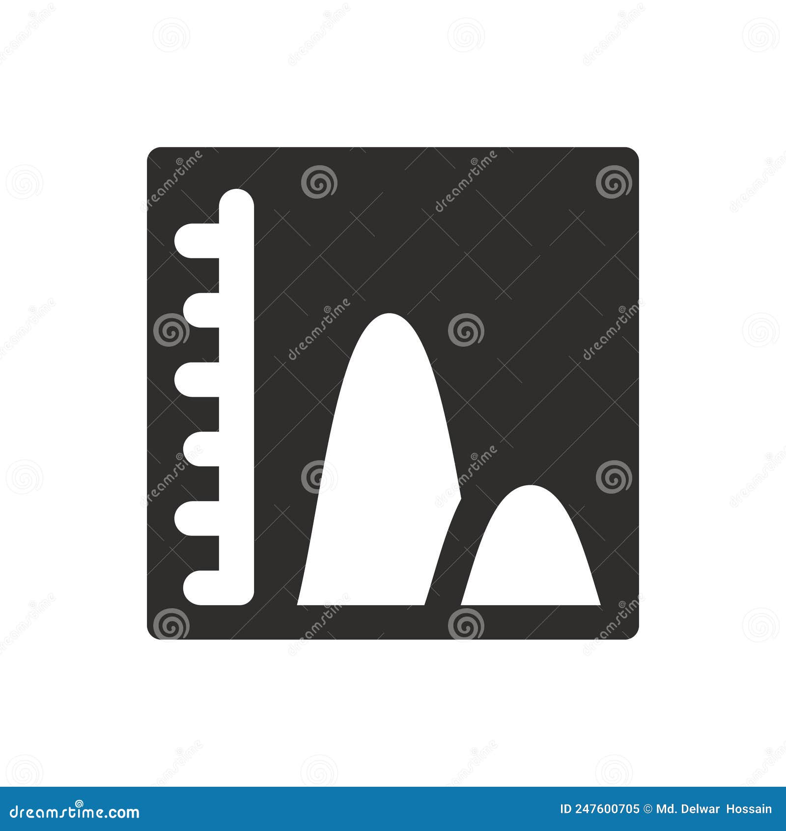 Market peaks data icon stock vector. Illustration of chart - 247600705