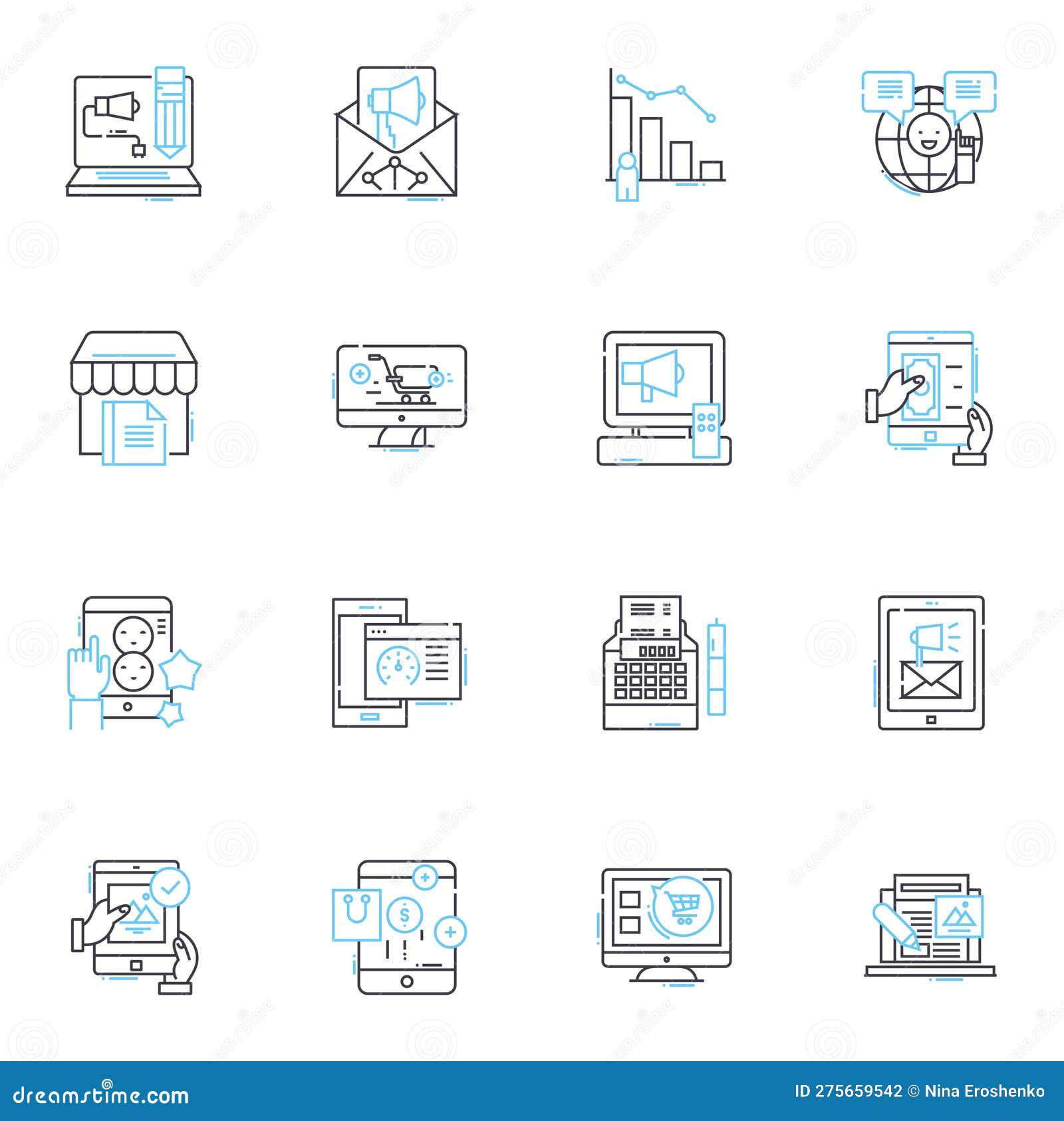 Market Policy Linear Icons Set. Regulation, Intervention, Incentives ...