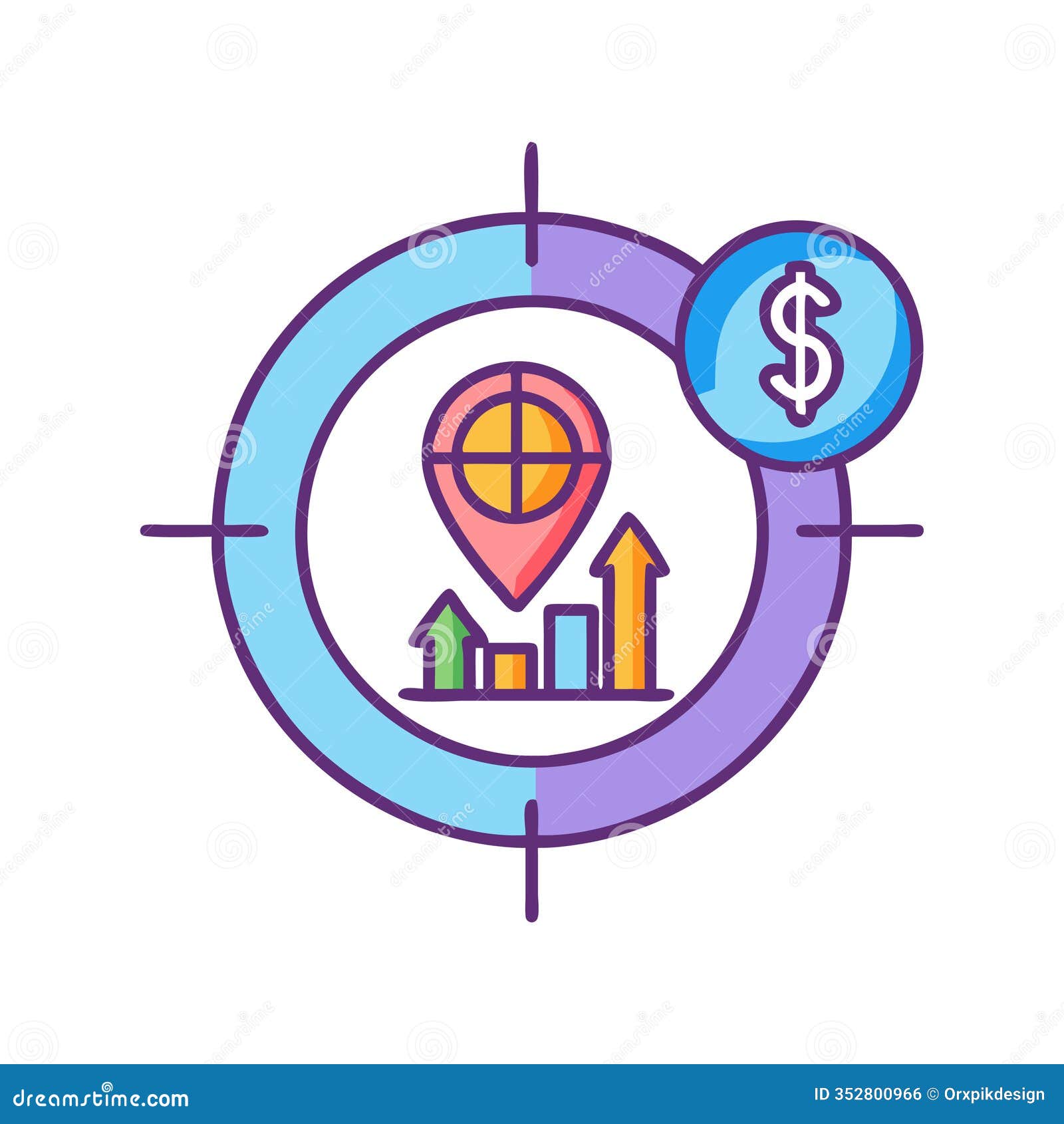 Market Positioning Strategy Icon Stock Vector - Illustration of ...
