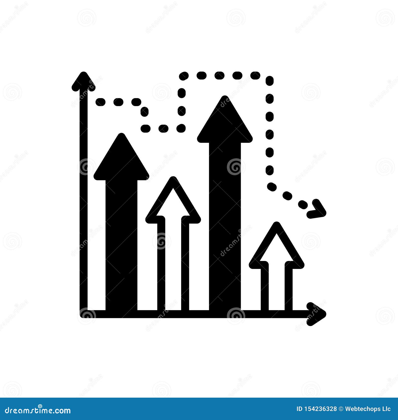 Black Solid Icon for Market Prediction, Analysis and Advertisement ...