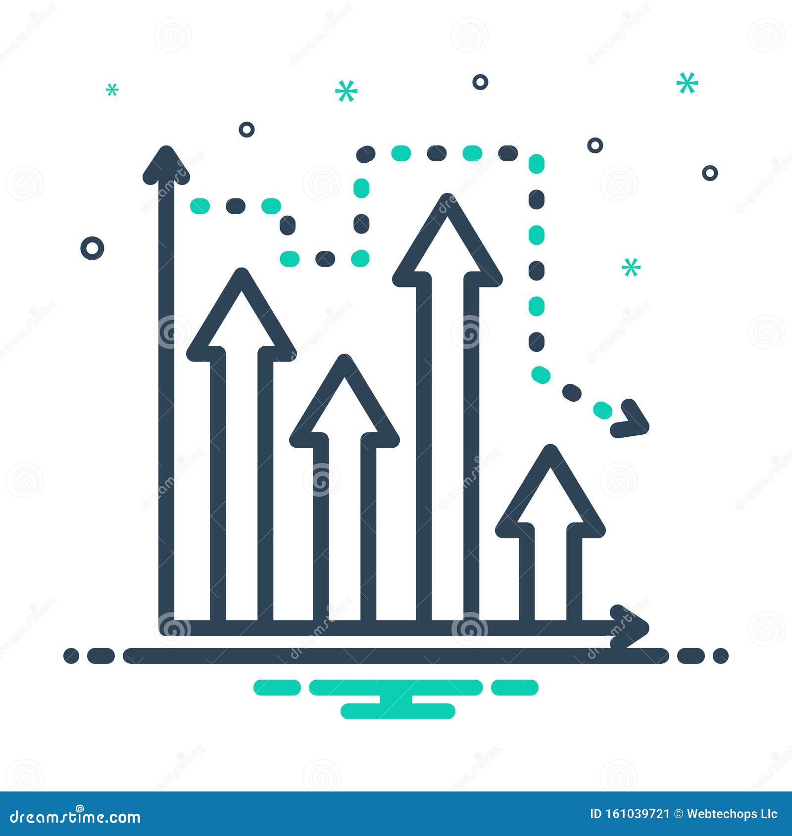 Mix Icon for Market Prediction, Analysis and Advertisement Stock Vector ...