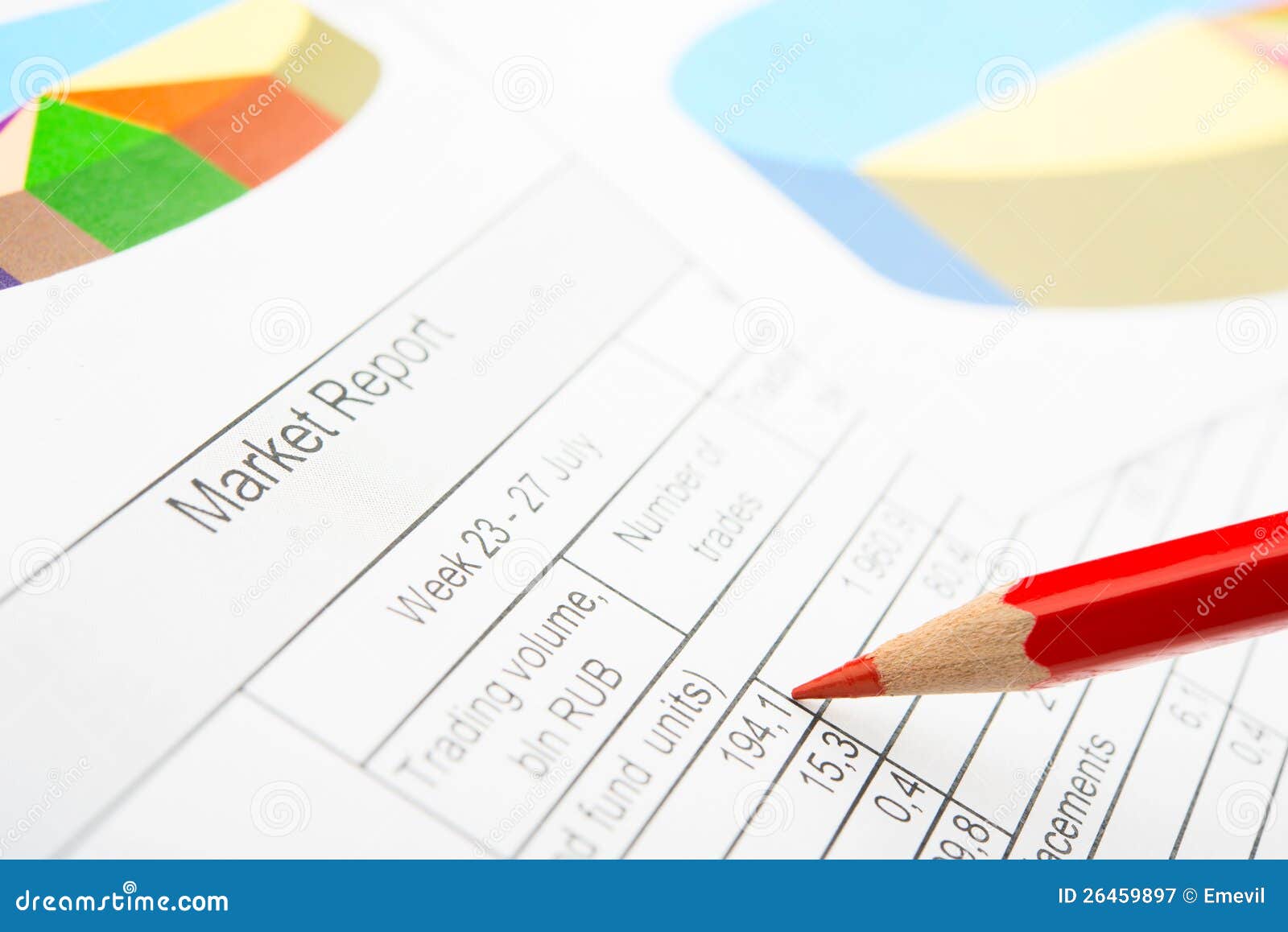 Market report stock image. Image of business, earnings - 26459897