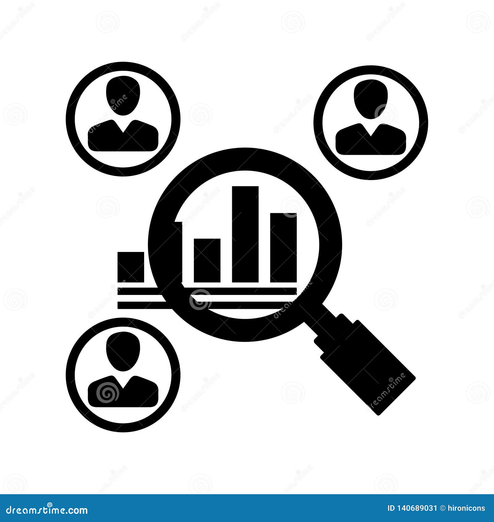 Market Research Icon stock illustration. Illustration of finance ...