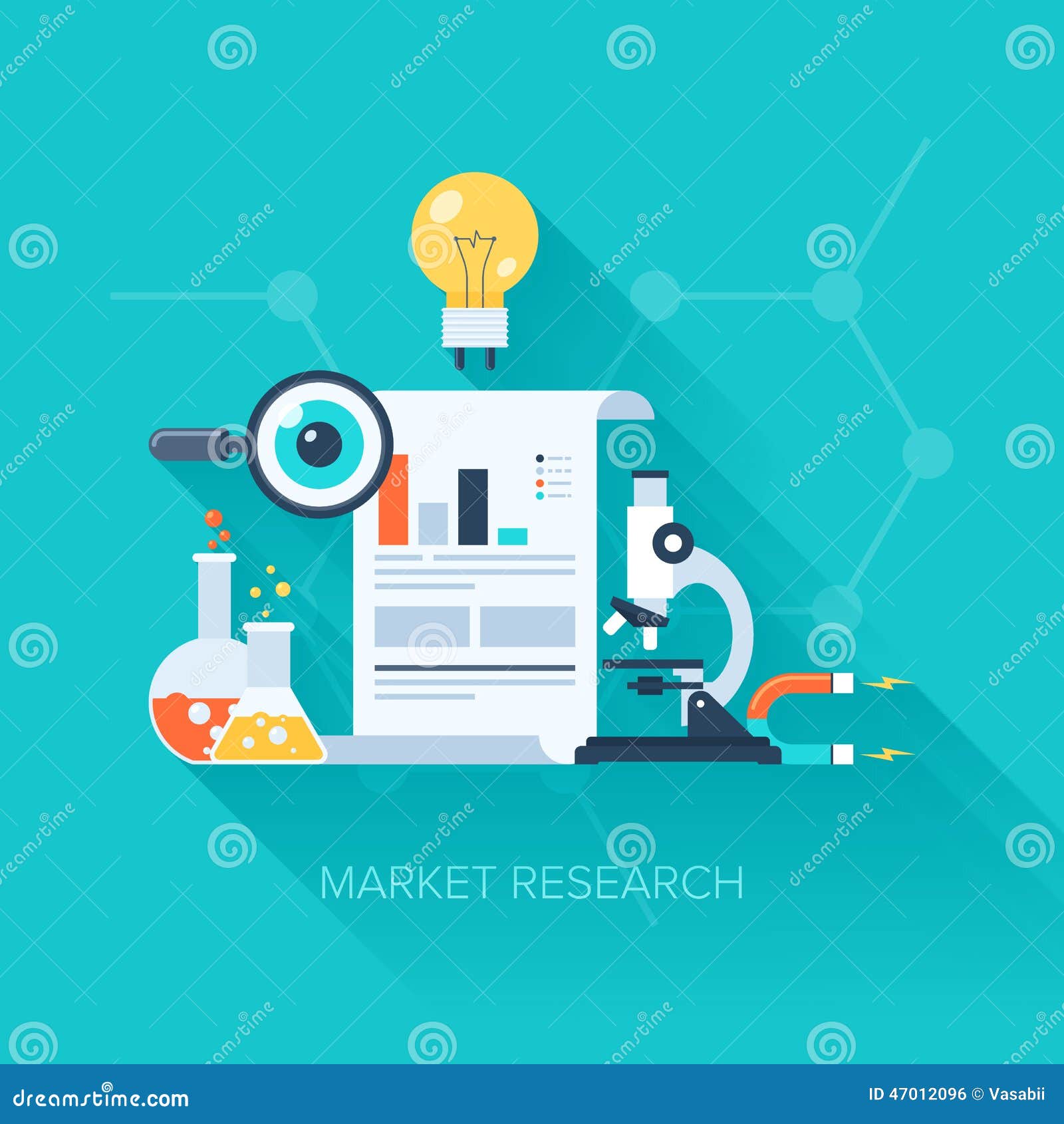 Market Research stock vector. Illustration of business - 47012096