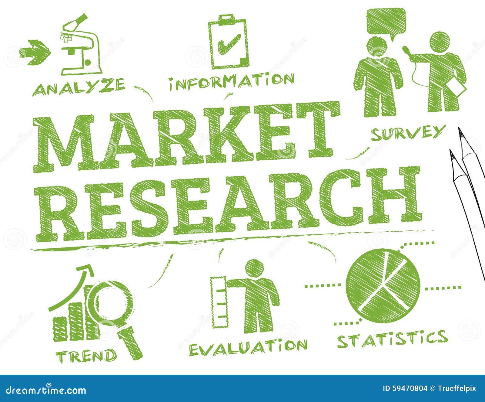 Market Research chart stock illustration. Illustration of selling ...