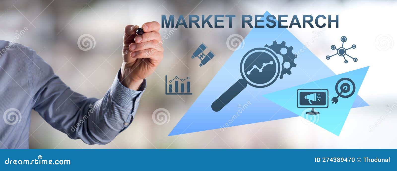 Market Research Concept Drawn by a Man Stock Photo - Image of customer ...
