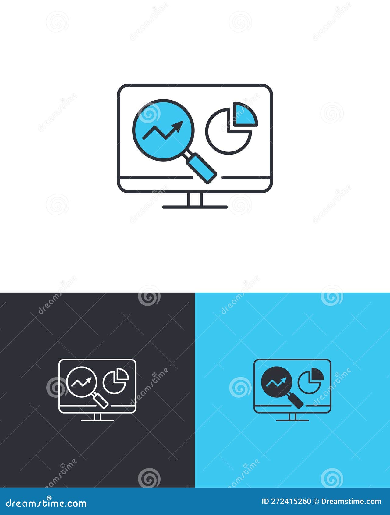 Market Research Data Analysis Icon Stock Illustration - Illustration of ...
