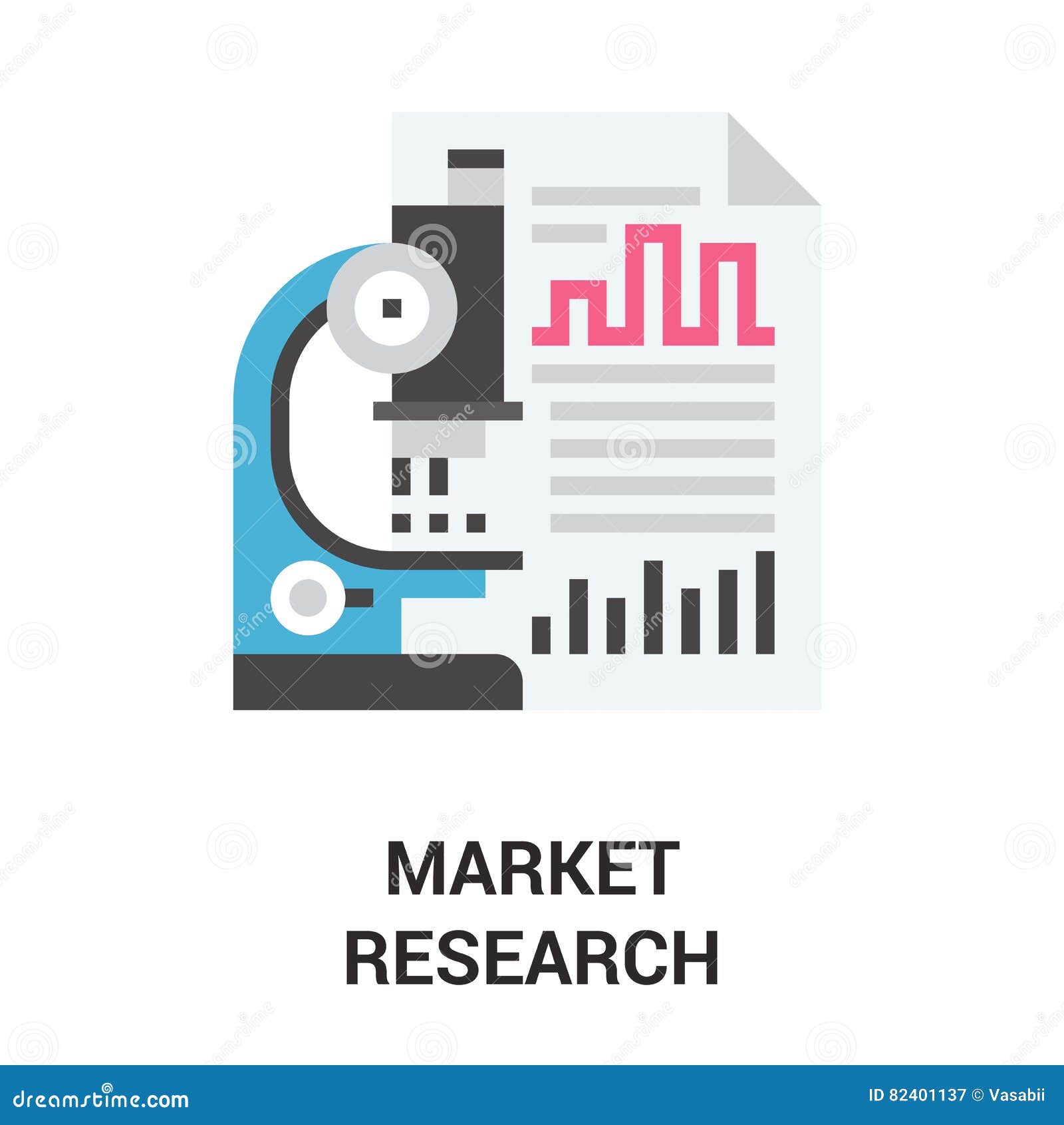 Market Research Icon Concept Stock Vector - Illustration of file ...