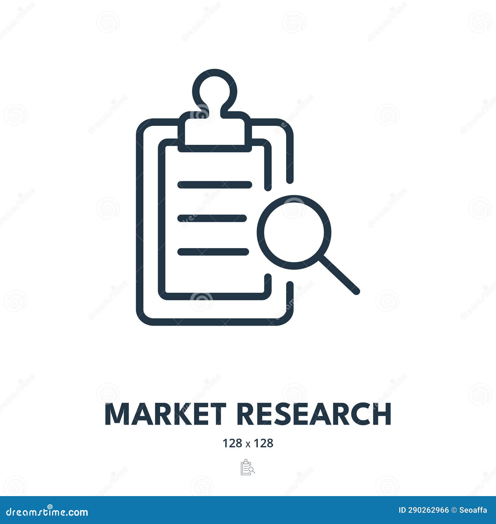 Market Research Icon. Explore, Analysis, Analyzing. Editable Stroke ...