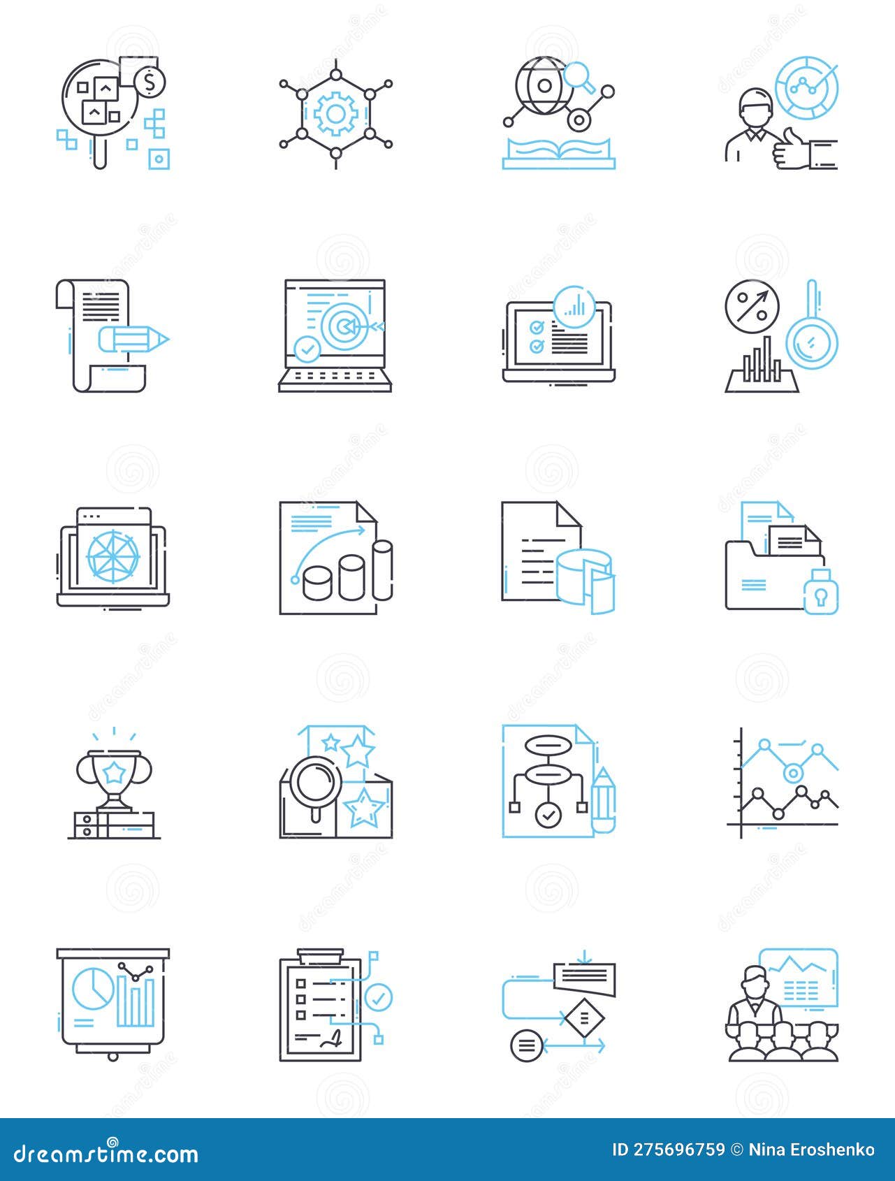 Surveys Line Icons Signs Set. Design Collection Of Survey, Polls ... Surveys Line Icons Signs Set. Design Collection Of Survey, Polls ...