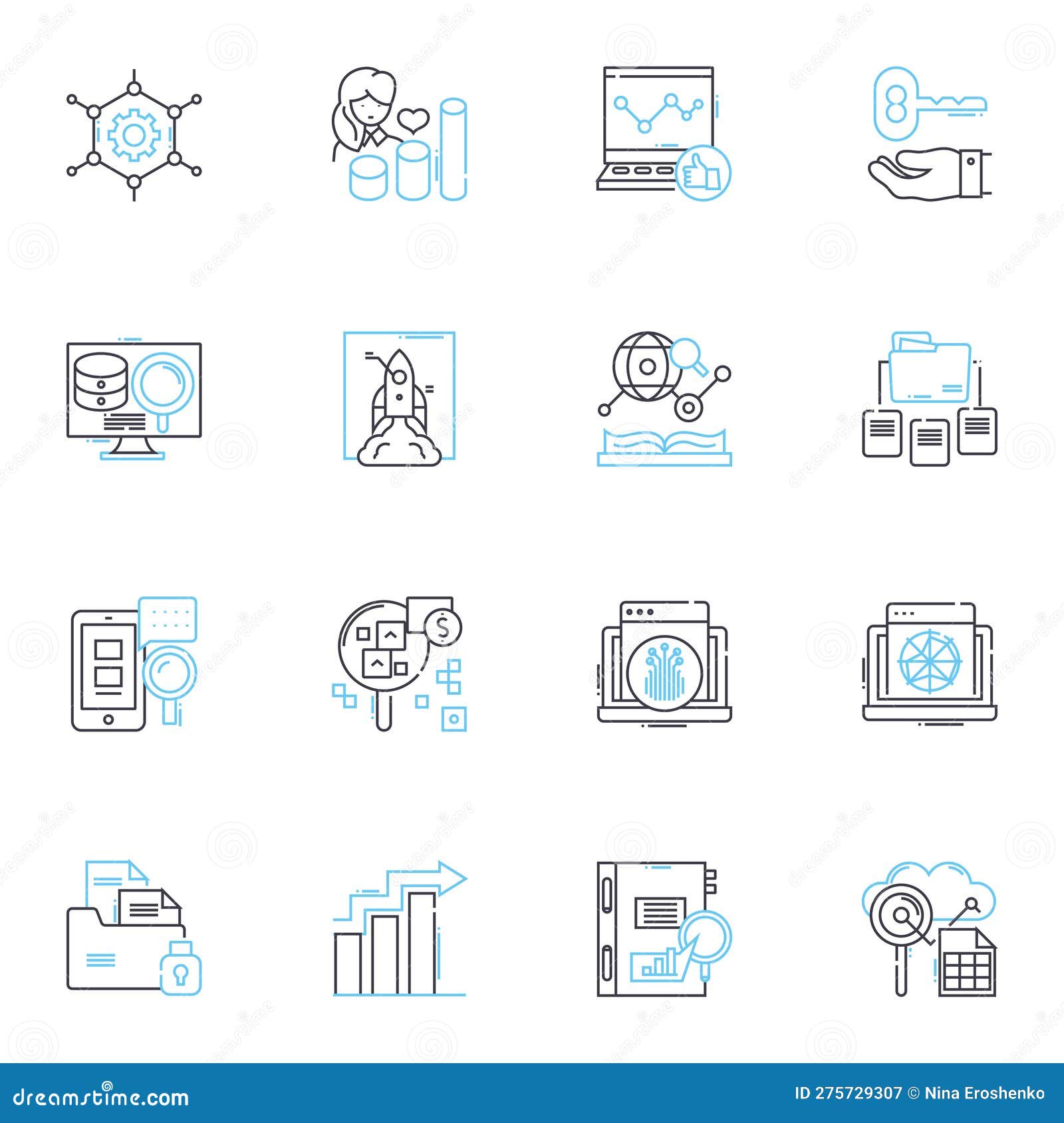 Surveys Line Icons Signs Set. Design Collection Of Survey, Polls ... Surveys Line Icons Signs Set. Design Collection Of Survey, Polls ...
