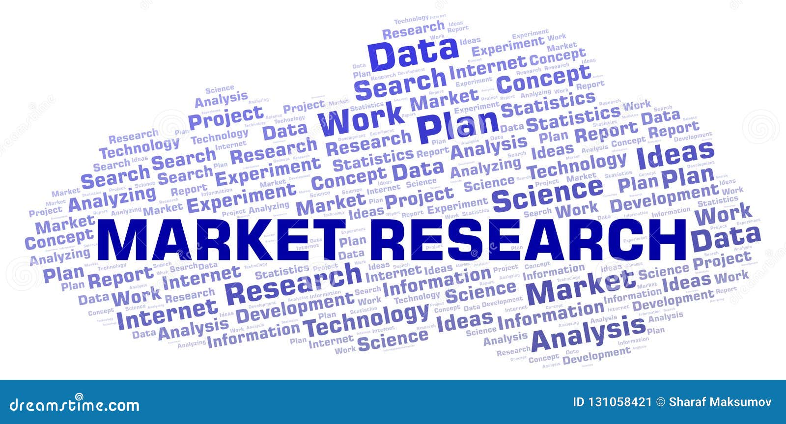 Market Research Word Cloud. Stock Illustration - Illustration of cloud ...
