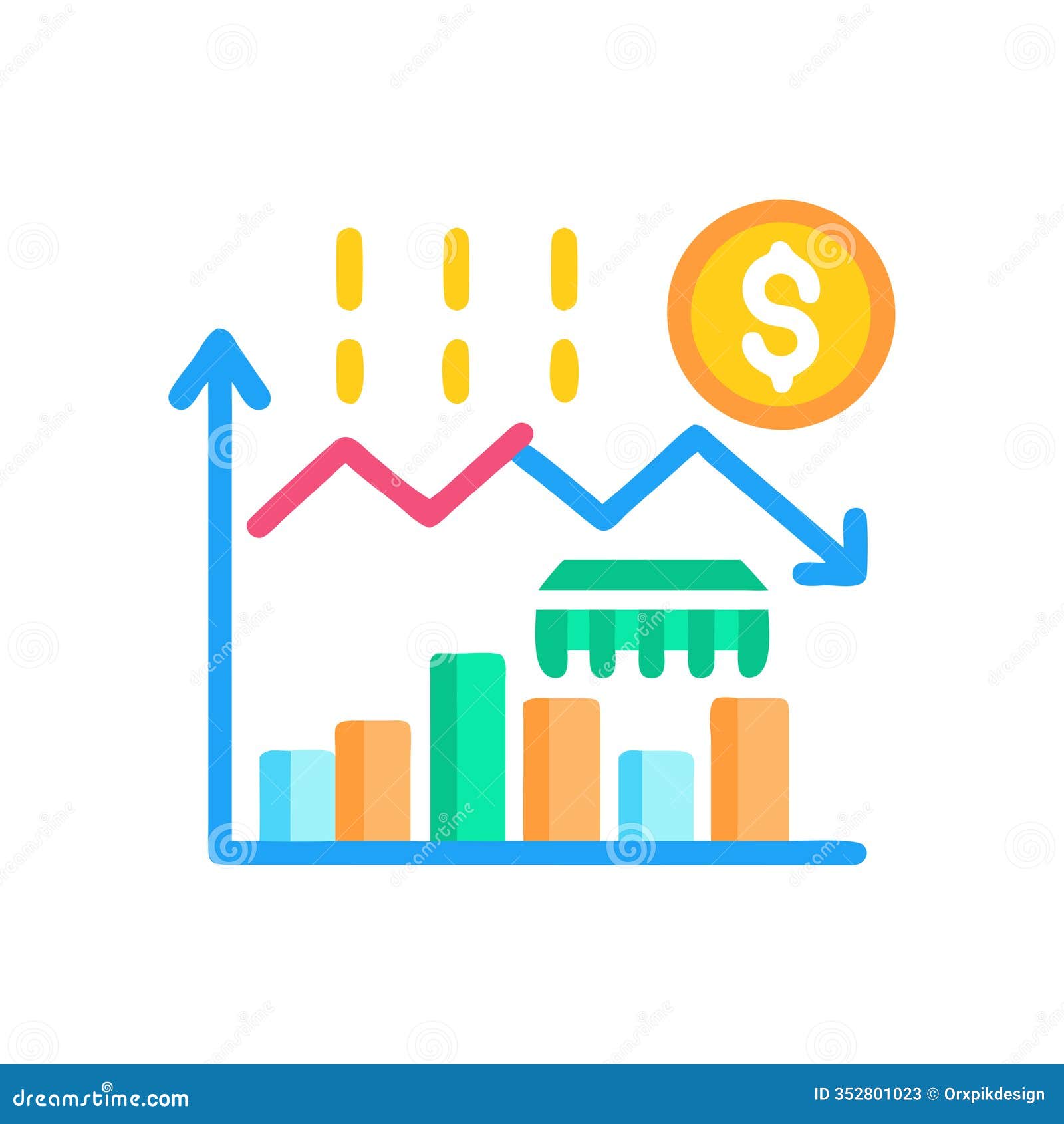 Market Saturation Analysis Icon Stock Vector - Illustration of planning ...