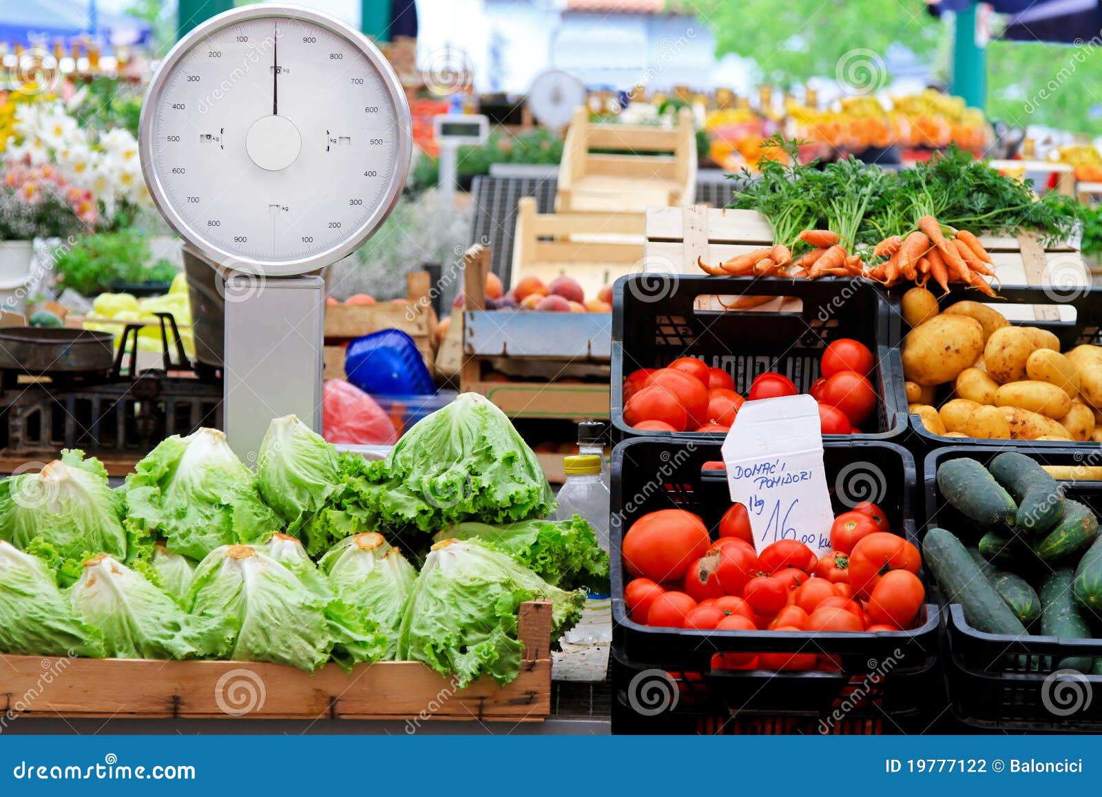 Market scale stock photo. Image of salad, groceries, grown - 19777122