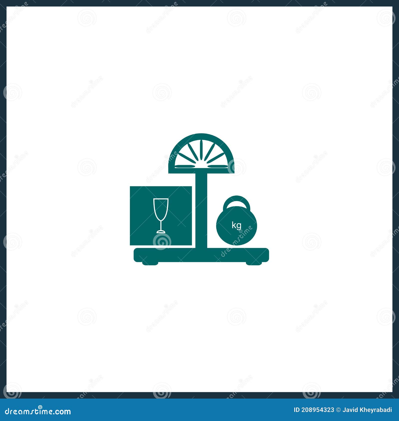 Market Scales Vector Icon Scales Simple Icon Stock Illustration ...