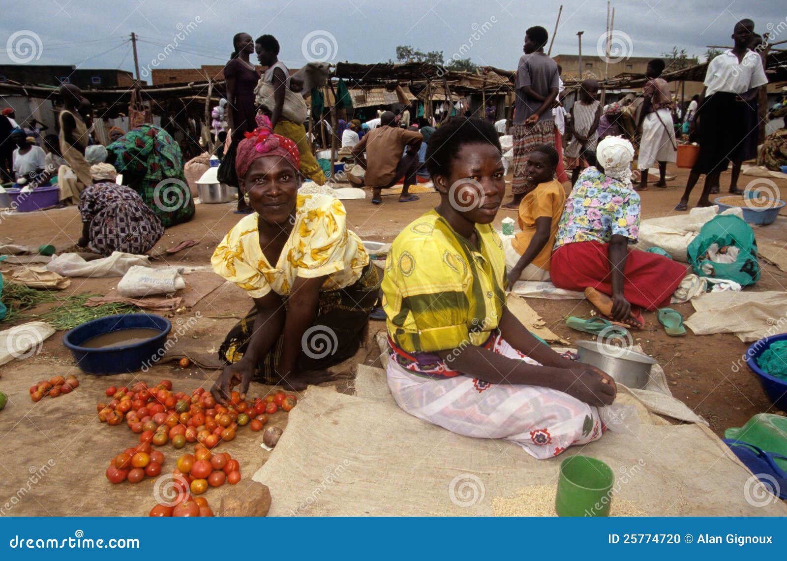 Market Scene in a Village, Uganda Editorial Image - Image of women ...