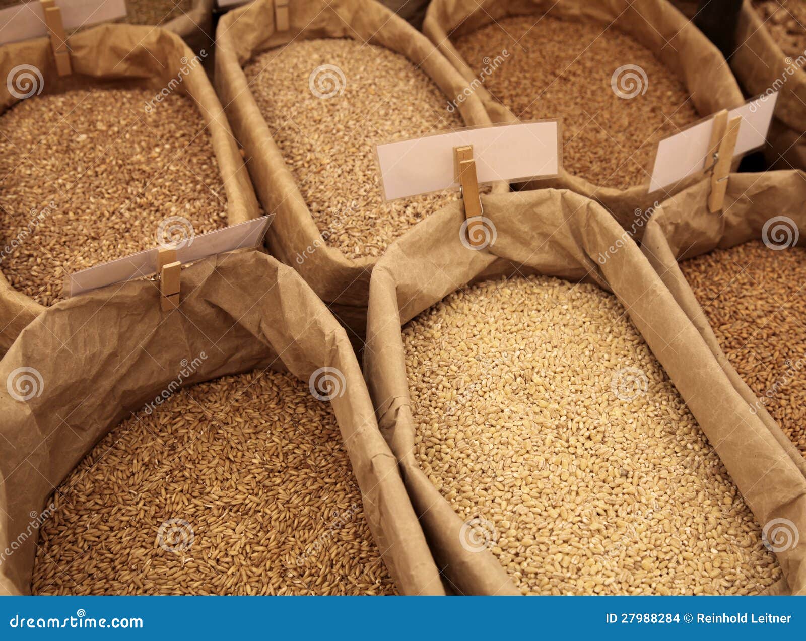 Market Scenery with Rye and Wheat Stock Photo - Image of color, grain ...