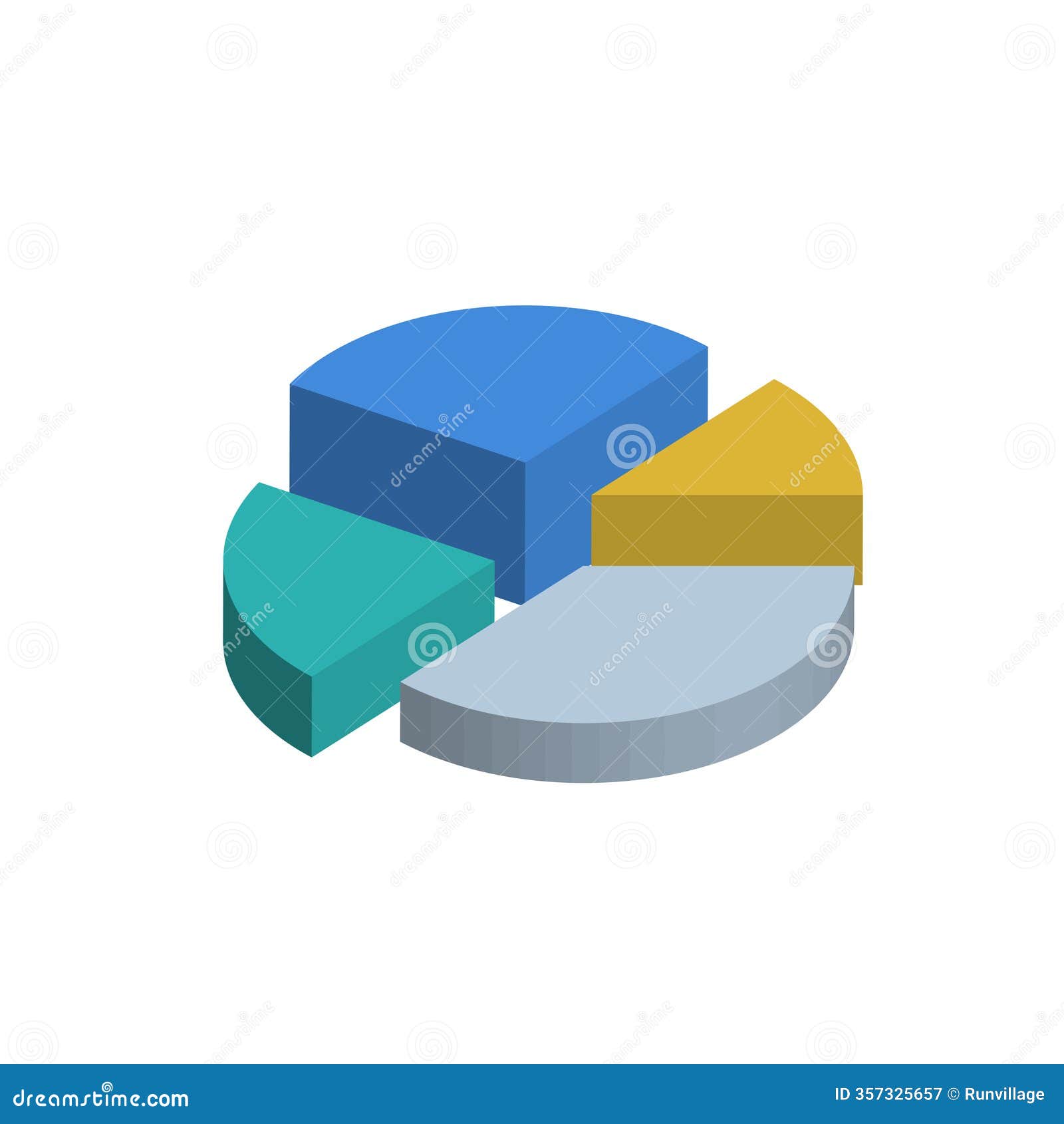 Market Segmentation Chart Icons Stock Illustration - Illustration of ...