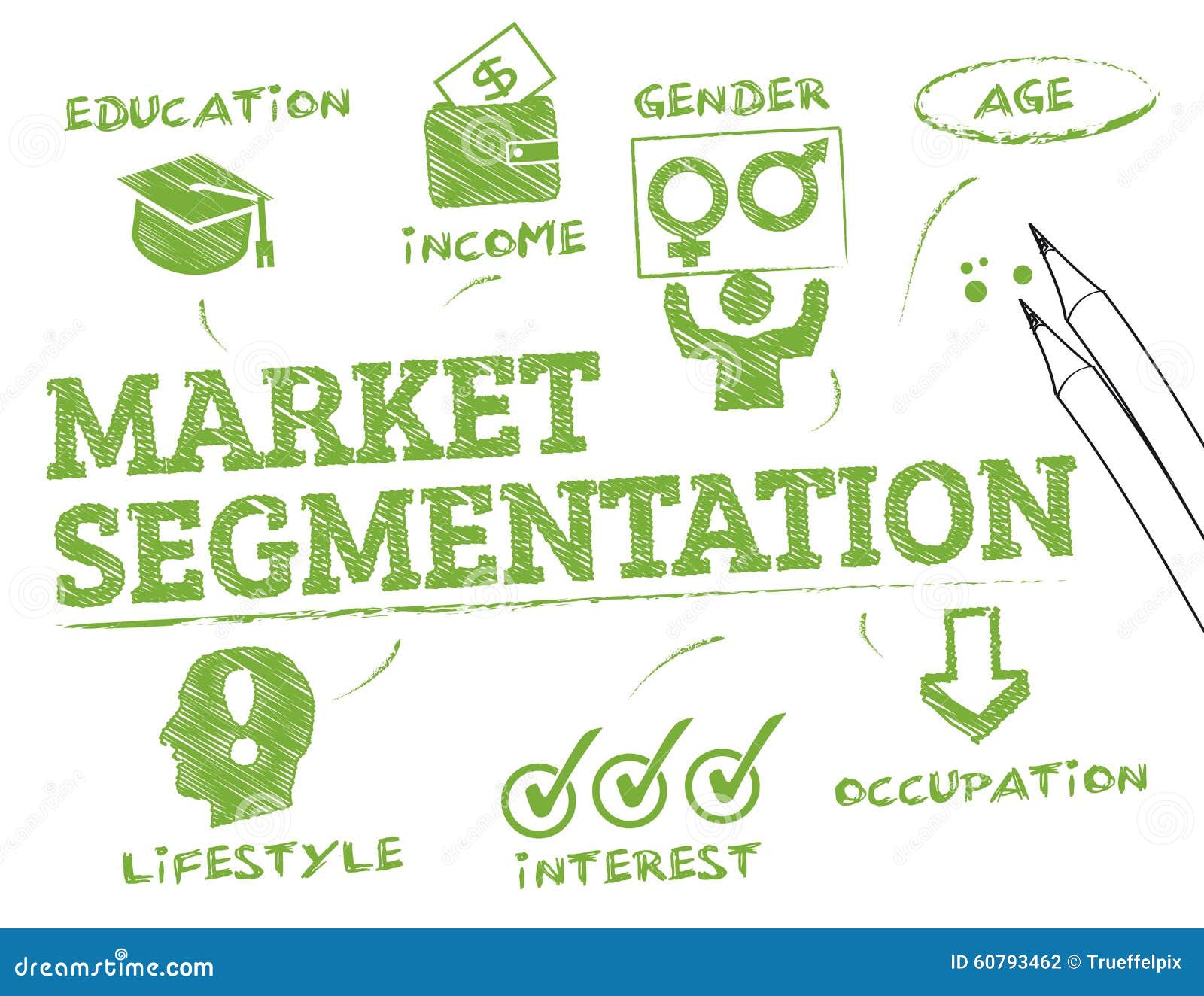 Market segmentation stock illustration. Illustration of icon - 60793462