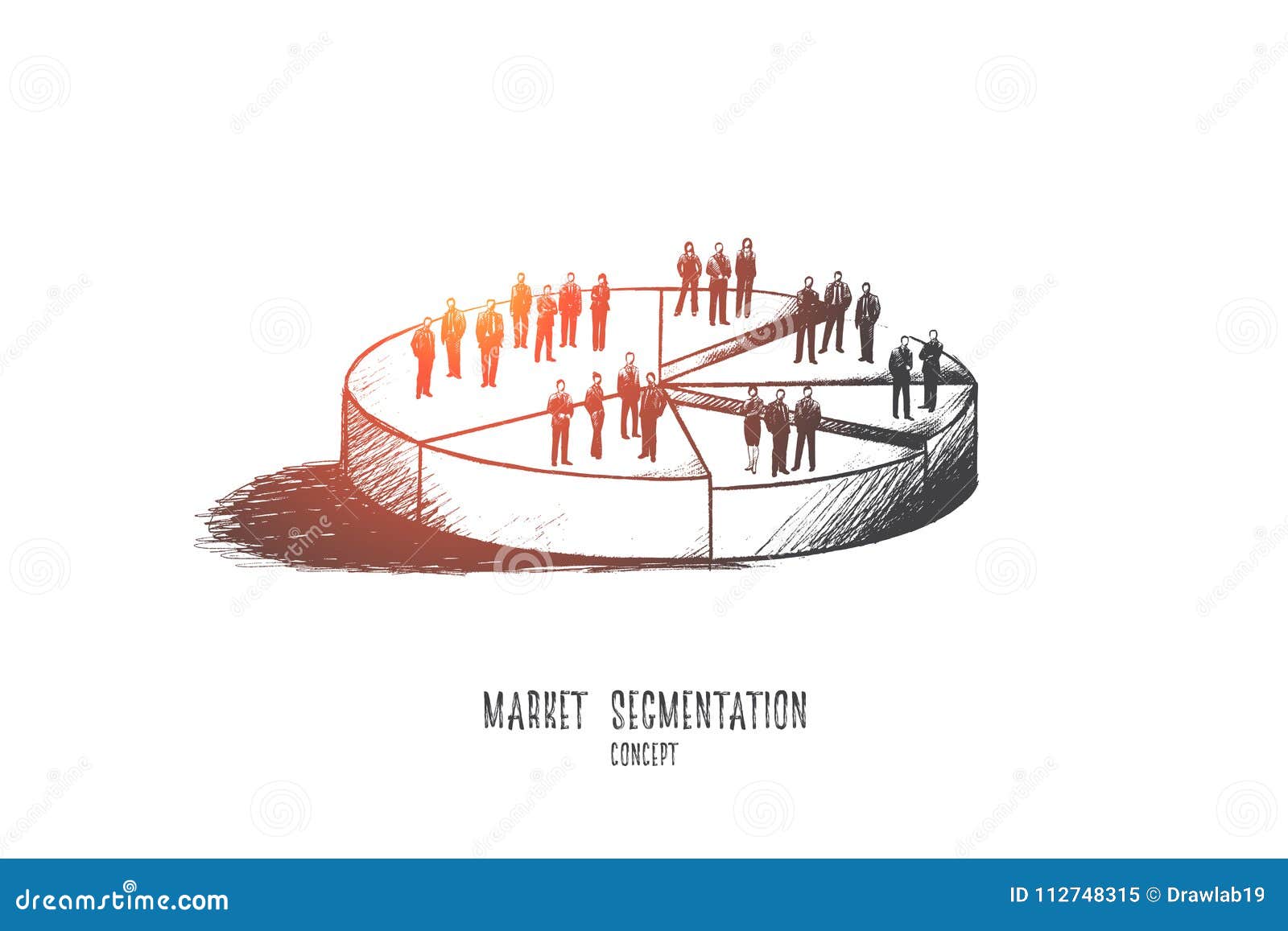 Market Segmentation Concept. Hand Drawn Vector. Stock Vector ... Market Segmentation Concept. Hand Drawn Vector. Stock Vector ...
