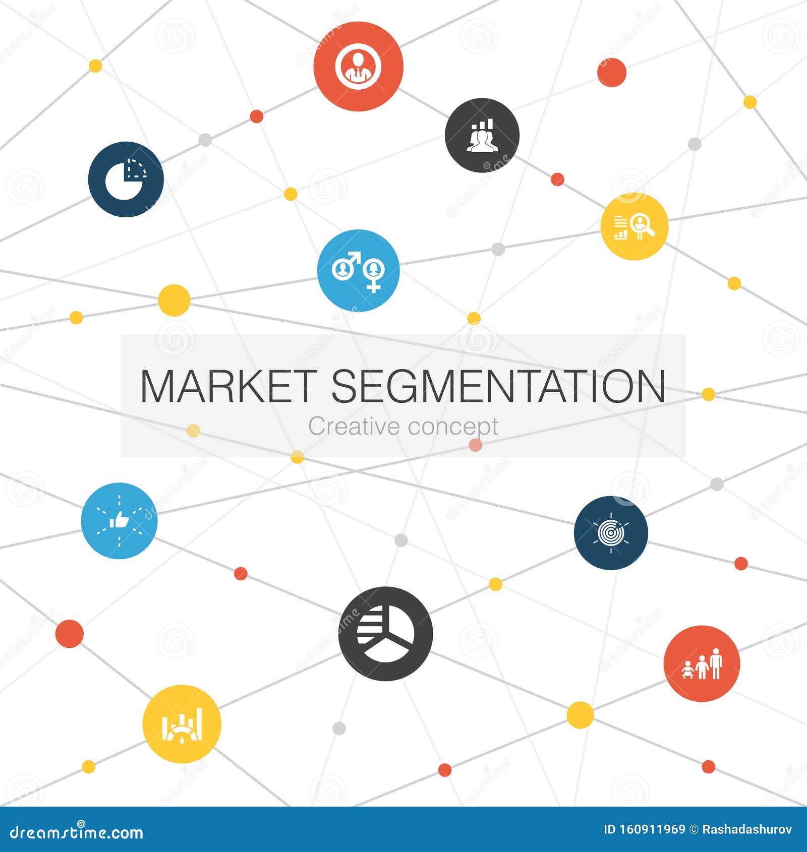 Market Segmentation Trendy Web Template Stock Vector - Illustration of ...