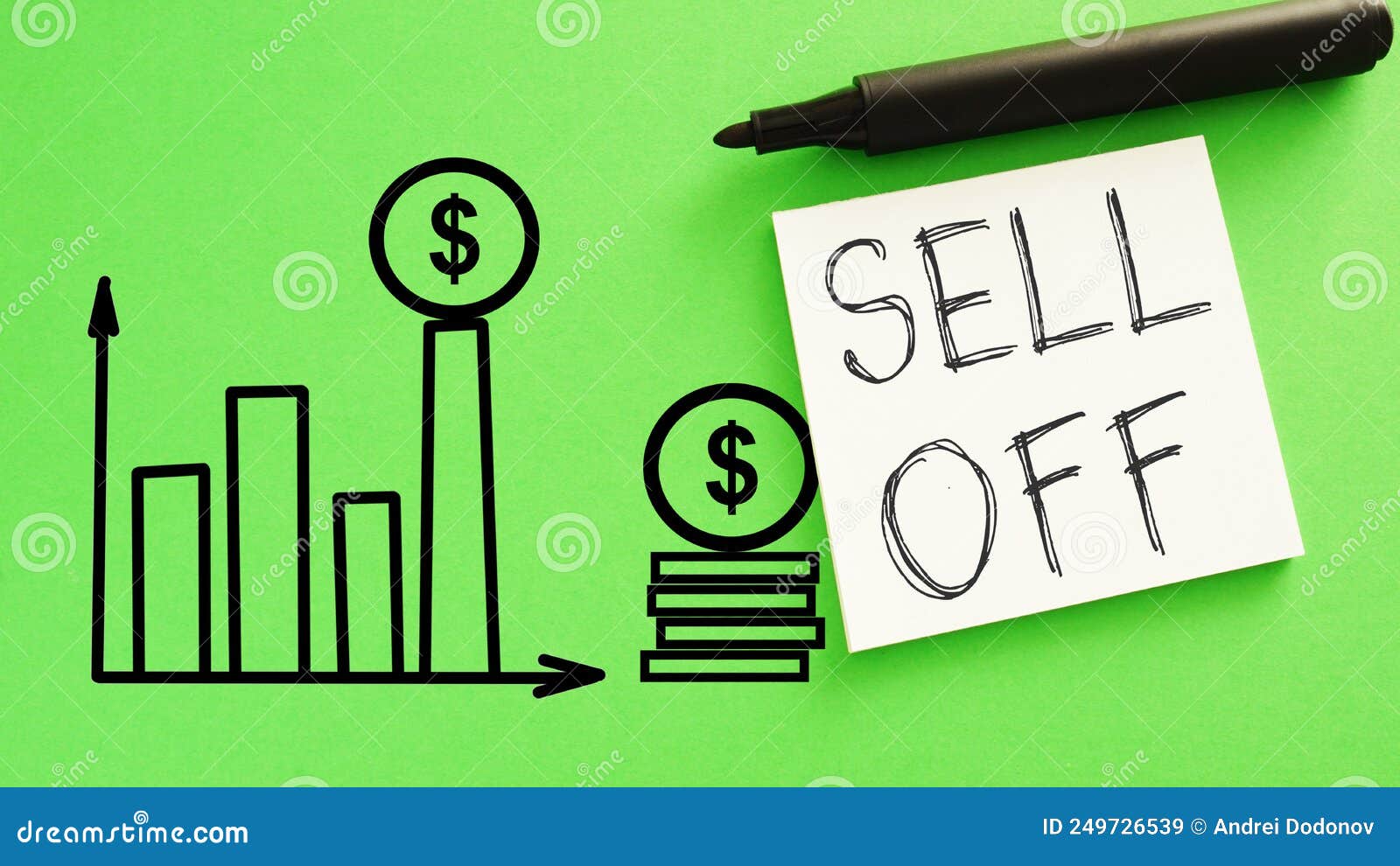 Market Sell-off is Shown Using the Text Stock Image - Image of crypto ...
