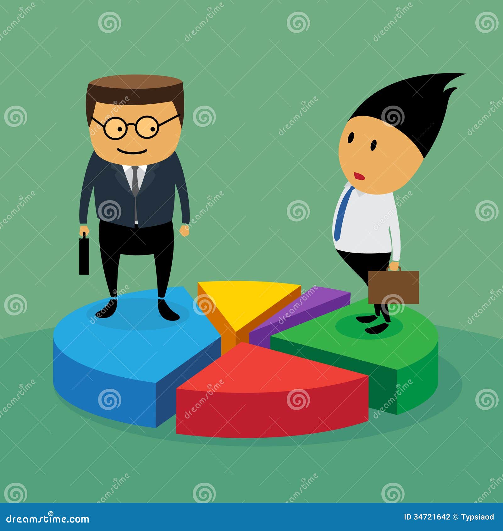 Market Share with Business Concept. Stock Vector - Illustration of ...