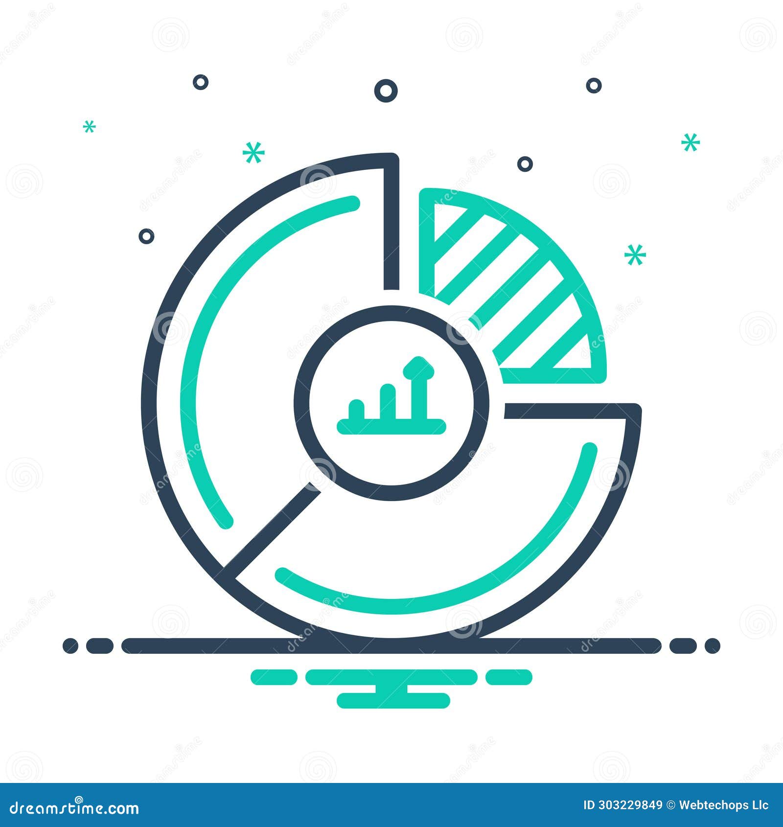 Mix Icon for Market Share, Data and Report Stock Illustration ...
