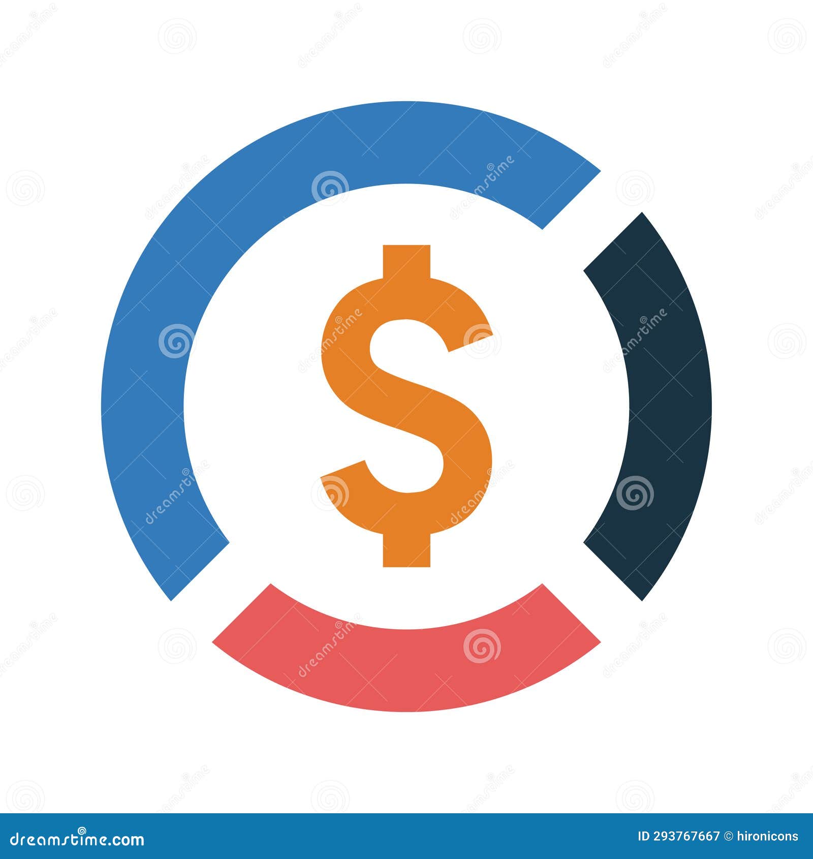 Market Share icon stock vector. Illustration of icon - 293767667