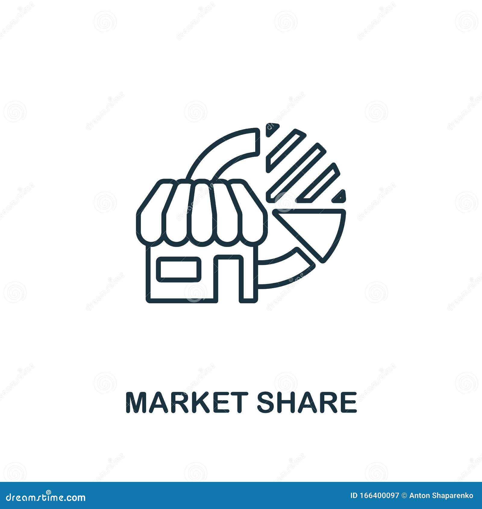 Market Share Icon. Line Style Element from Business Strategy Collection ...