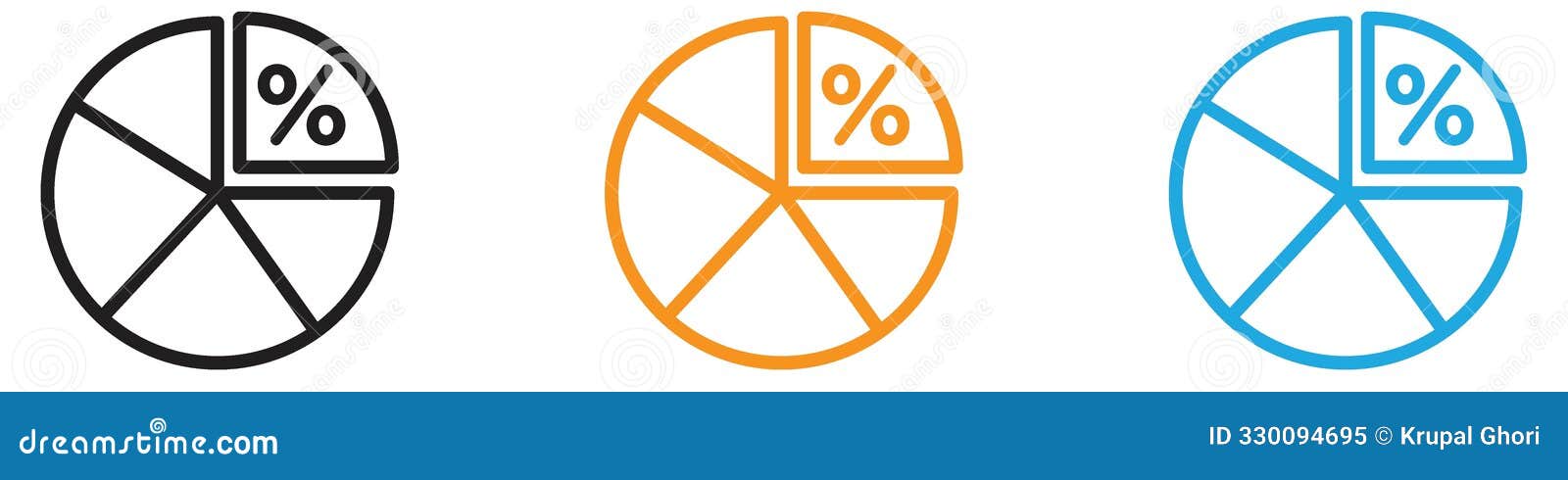 Market Share Icon Vector Logo Set Collection for Web App Ui Stock ...